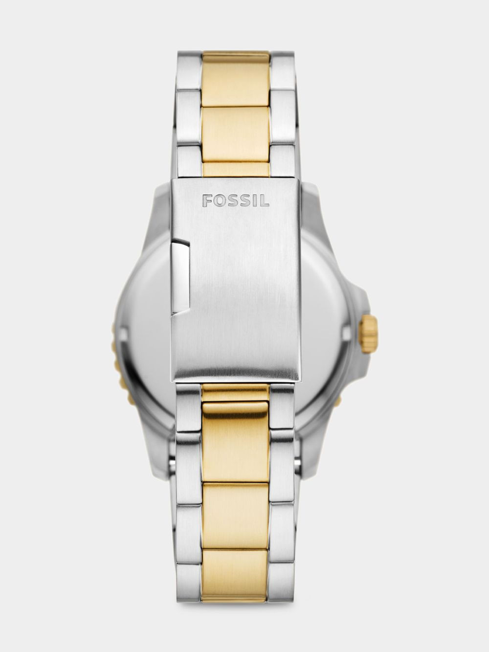 Fossil Blue Stainless Steel & Gold Plated Black Dial Bracelet Watch | Bash