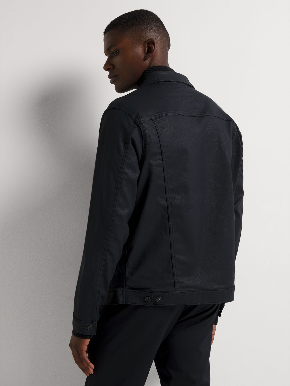 Relay Jeans Men's Slim Fit Indigo Coated Trucker Jacket | Bash