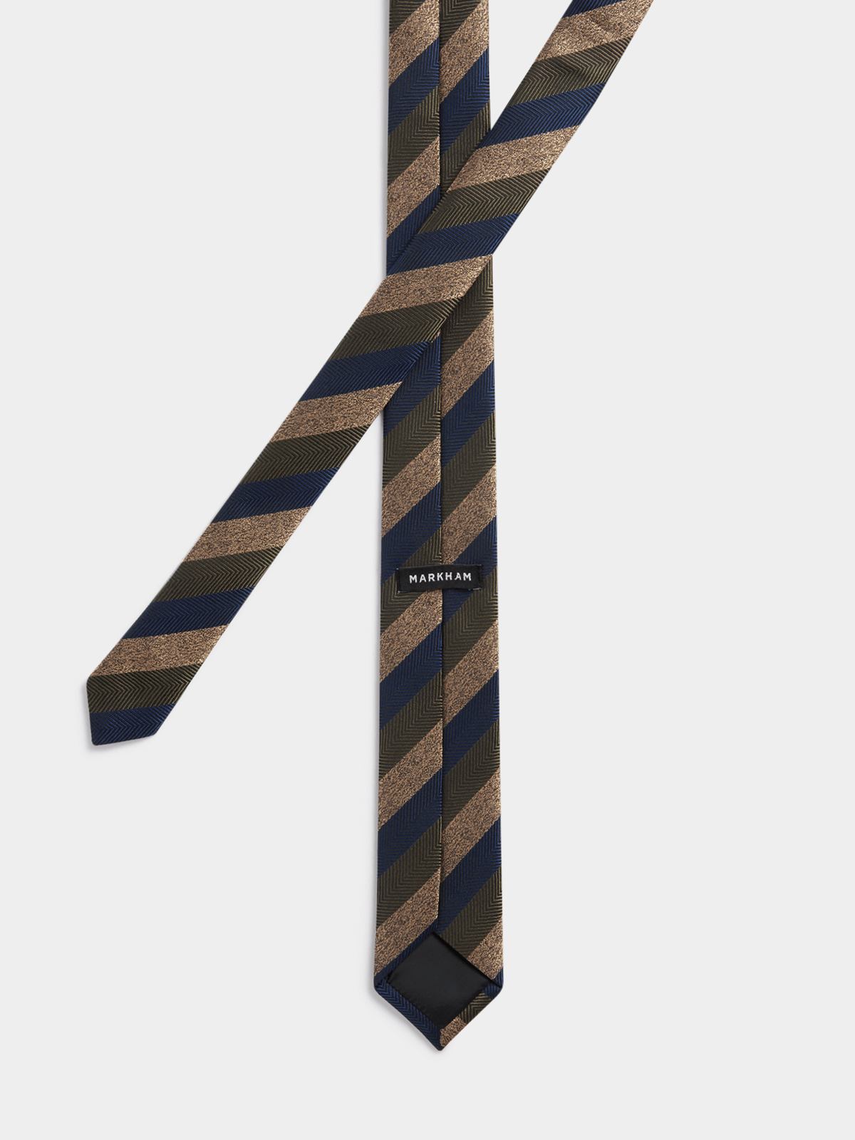 Markham Men's Stripe Green/Navy Tie | Bash