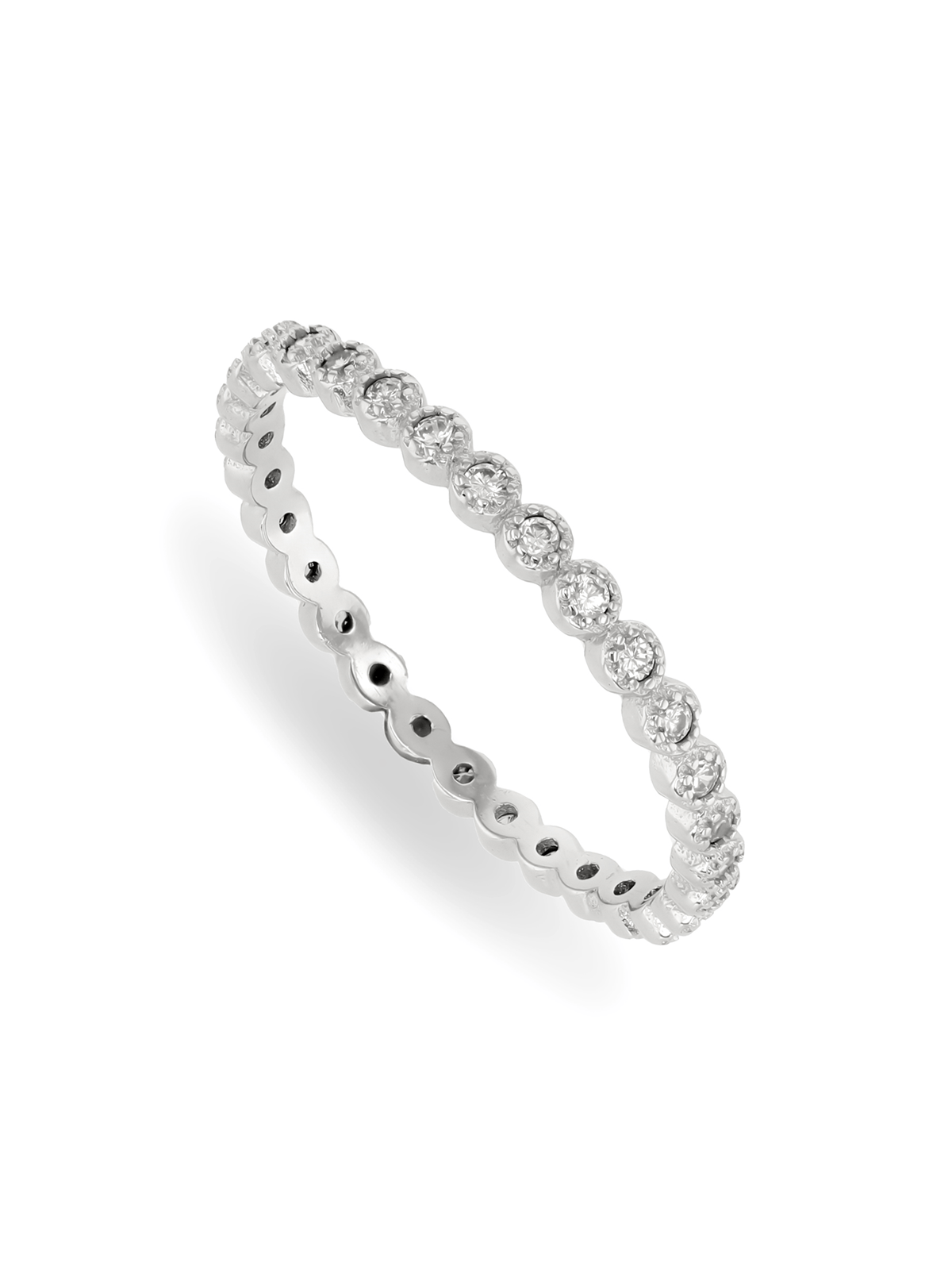 Sterling Silver Cubic Zirconia Dainty Ring | Bash