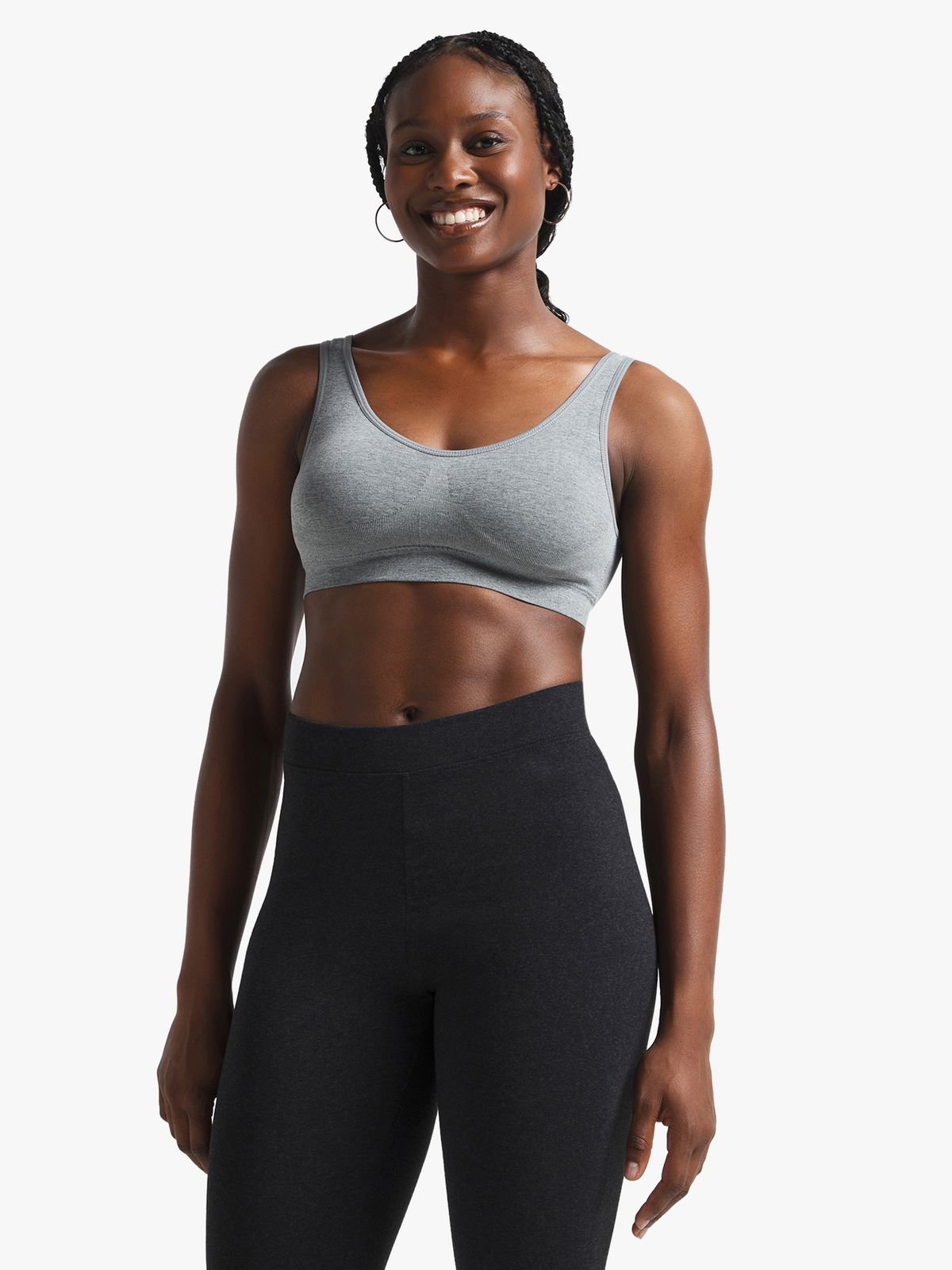 Jet Women's Single Seamless Grey Bra | Bash