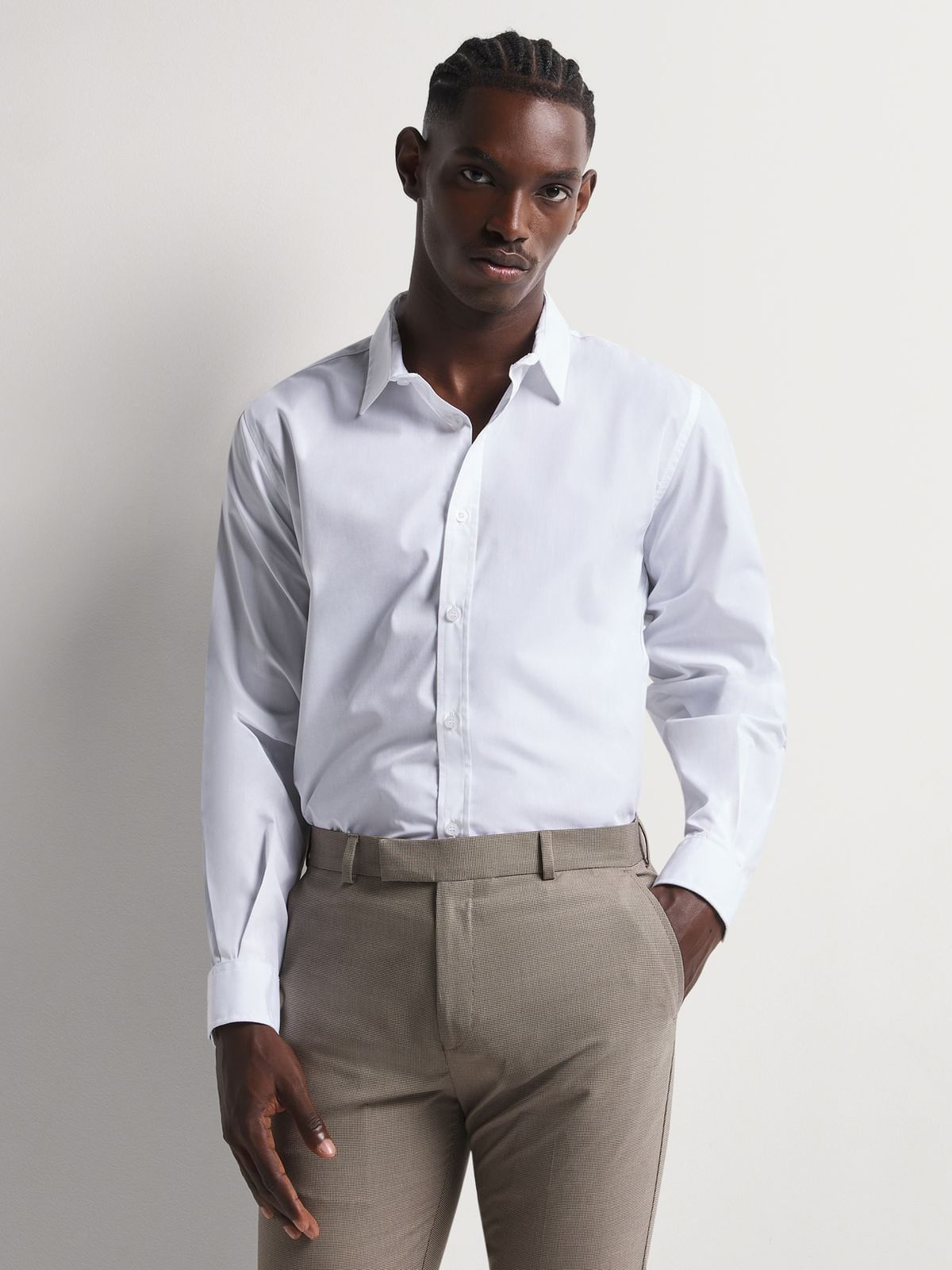 Markham Men's Smart Slim Fit White Shirt | Bash