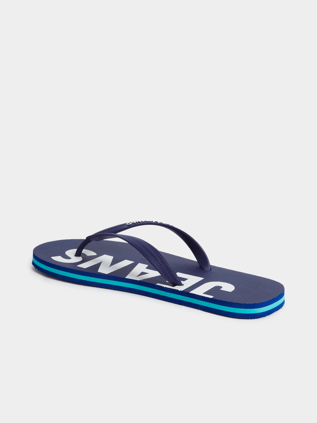 Relay Jeans Men's Printed Blue Rubber Flip Flops | Bash