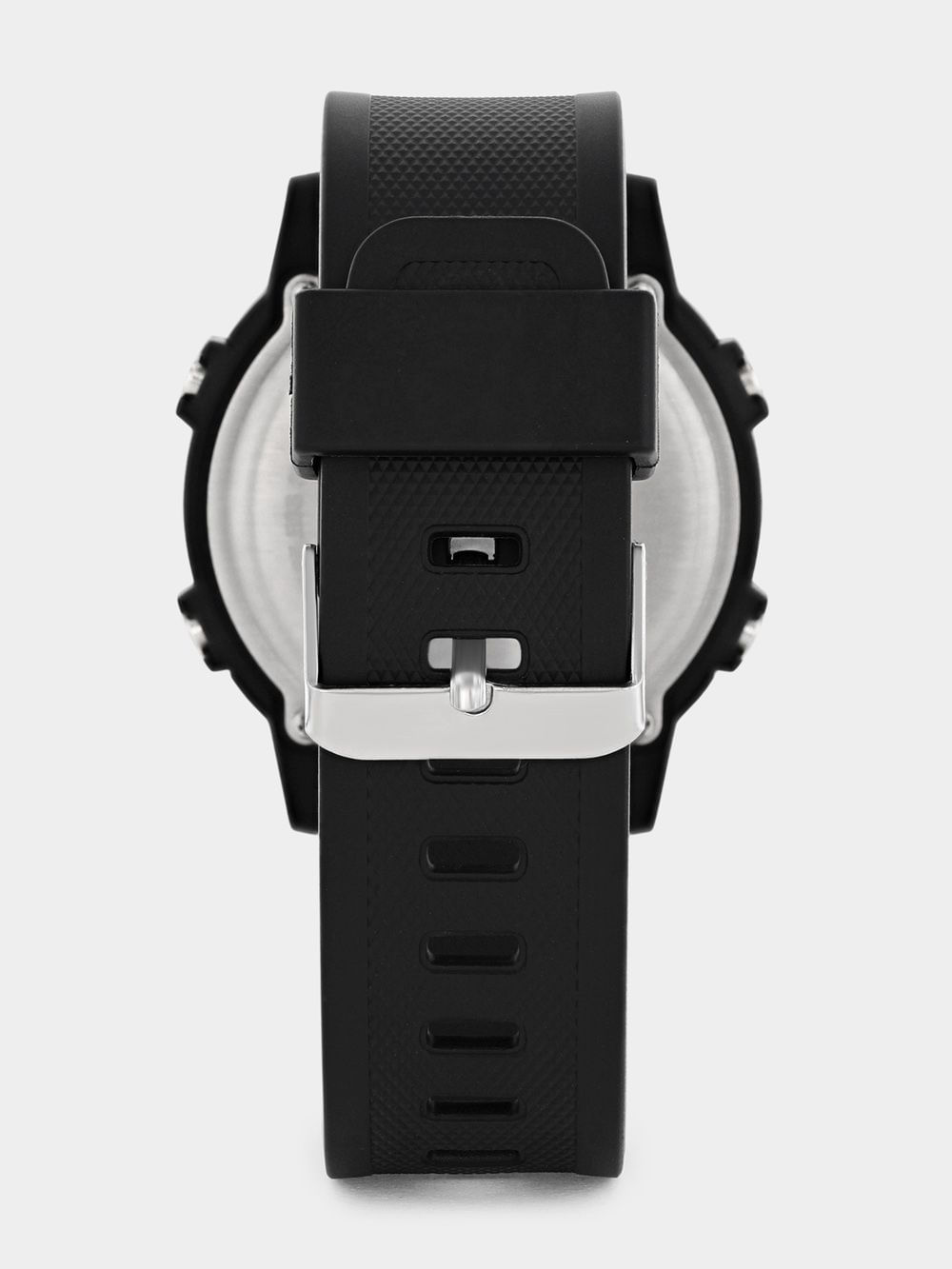 Tempo Men’s Black & Silver Round Digital Resin Watch | Bash