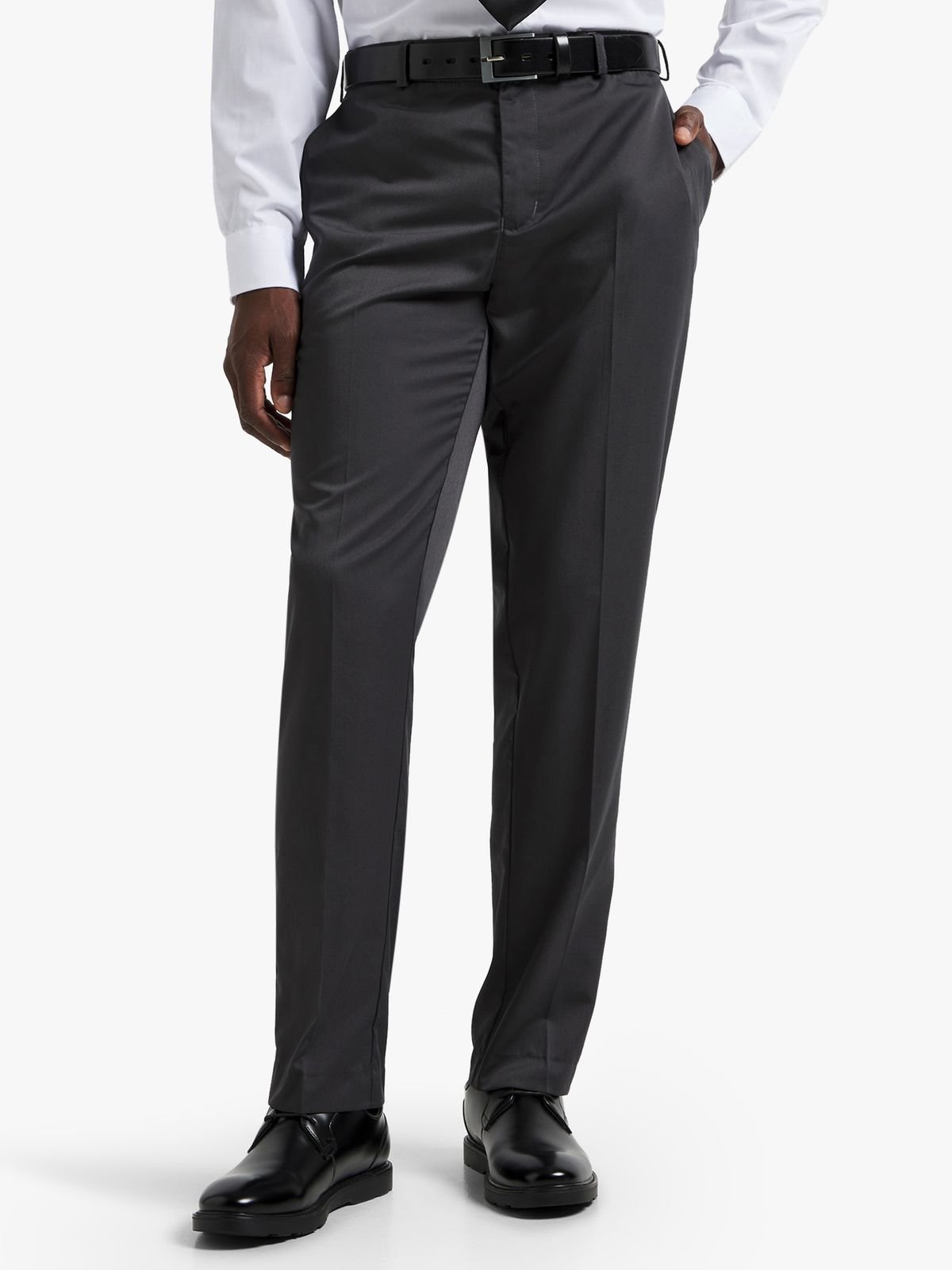Jet Men's Formal Pleated Trousers in Dark Grey | Bash