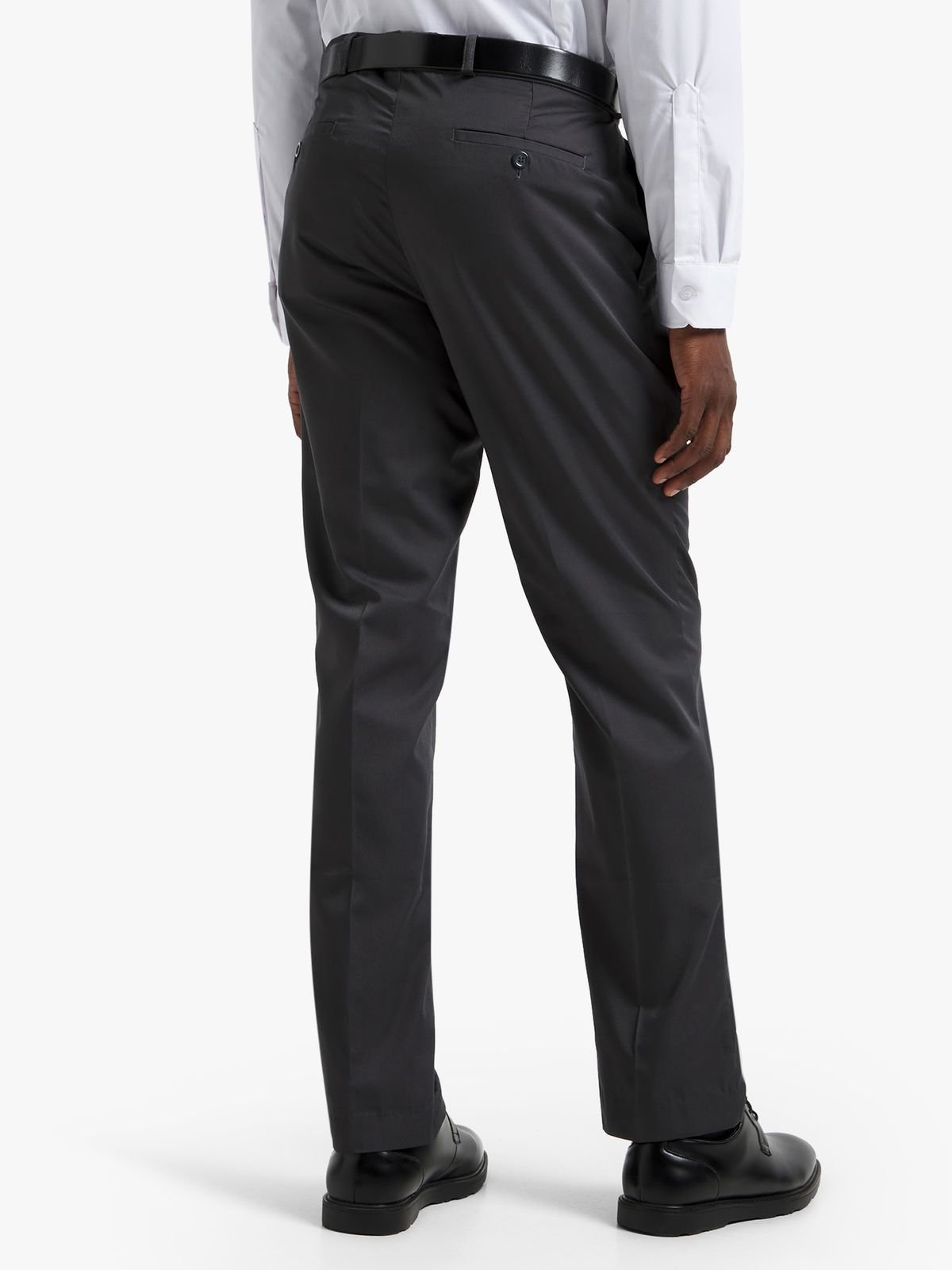 Jet Men's Formal Pleated Trousers in Dark Grey | Bash