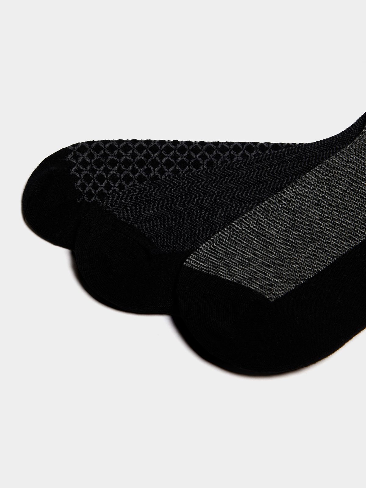 Markham Men's 3 Pack Zig Zag Black/Grey Socks | Bash