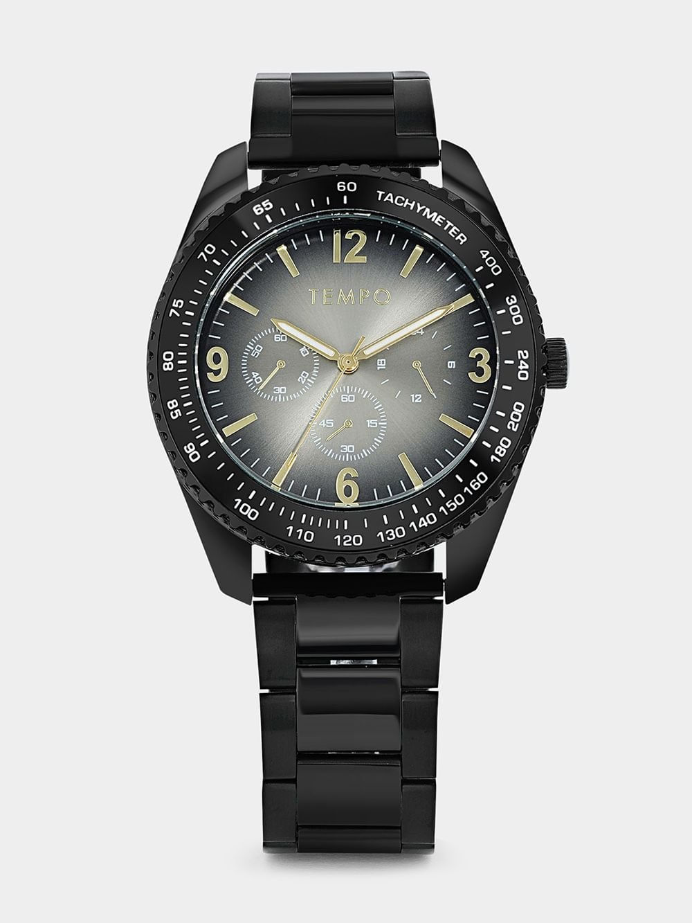 Tempo Men’s Black Plated Bracelet Watch | Bash