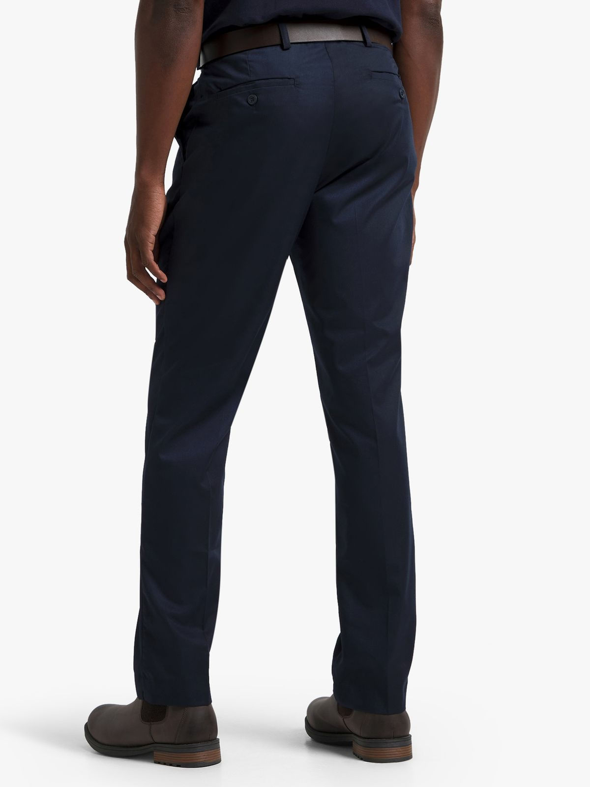 Jet Men's Formal Pleated Trousers in Dark Blue | Bash