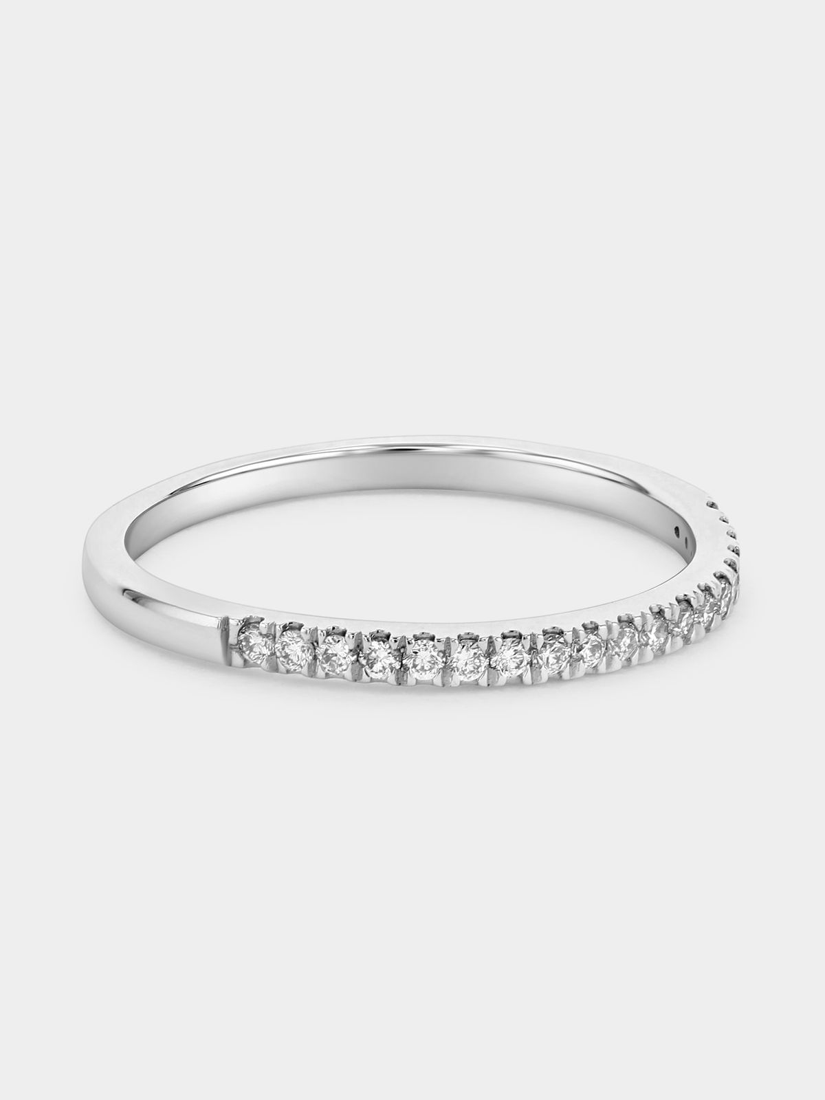 Sterling Silver Lab Grown Diamond Pavé Anniversary Ring | Bash