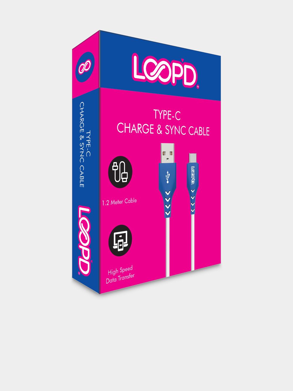 LOOP’D USB To USB Type-C Cable – 1.2 Meter | Bash