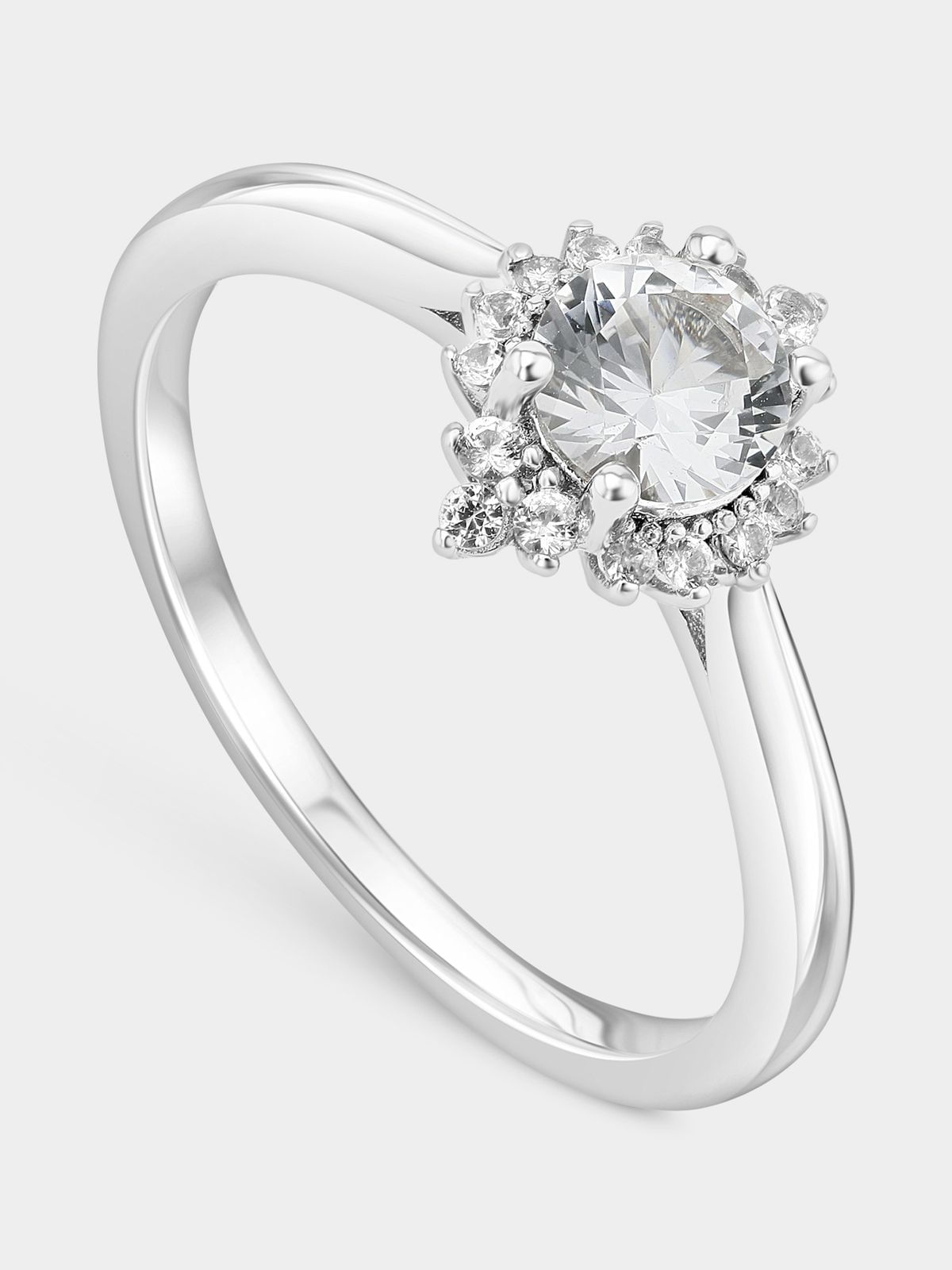 Classic Silver Clear Diamond Star Ring | Bash
