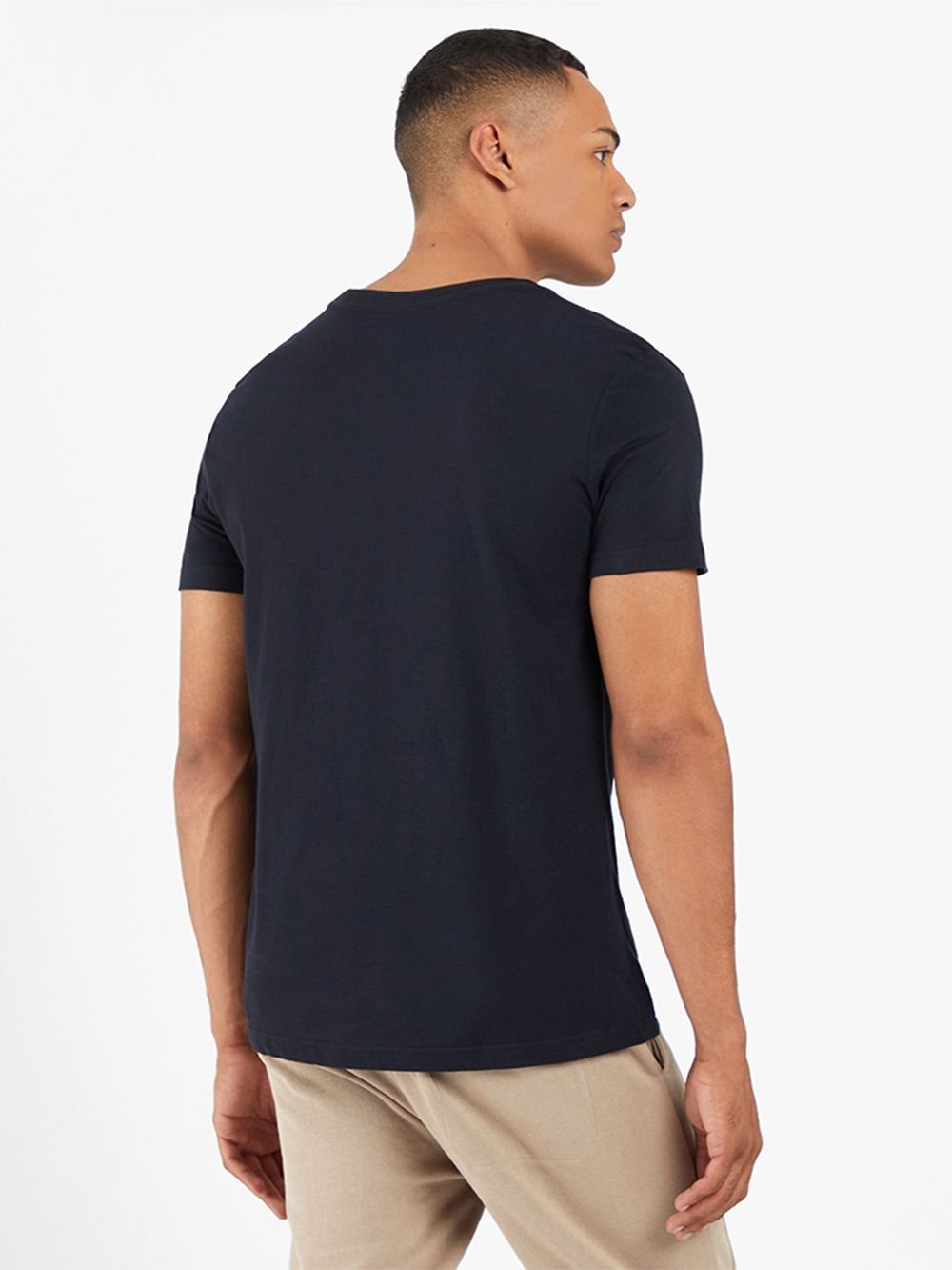 Markham Men's Crew Neck Lightweight Basic Regular Fit Black T-Shirt | Bash