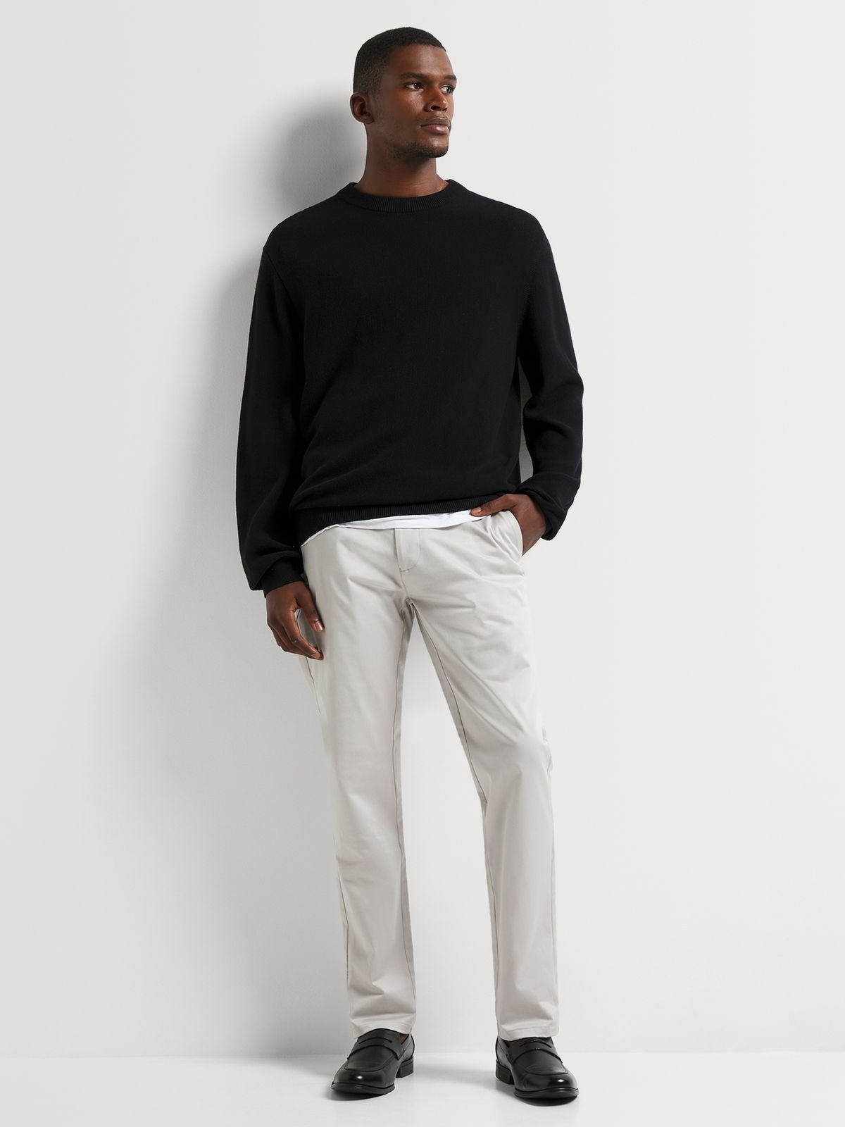 Markham Men's Smart Slim Light Grey Chino | Bash