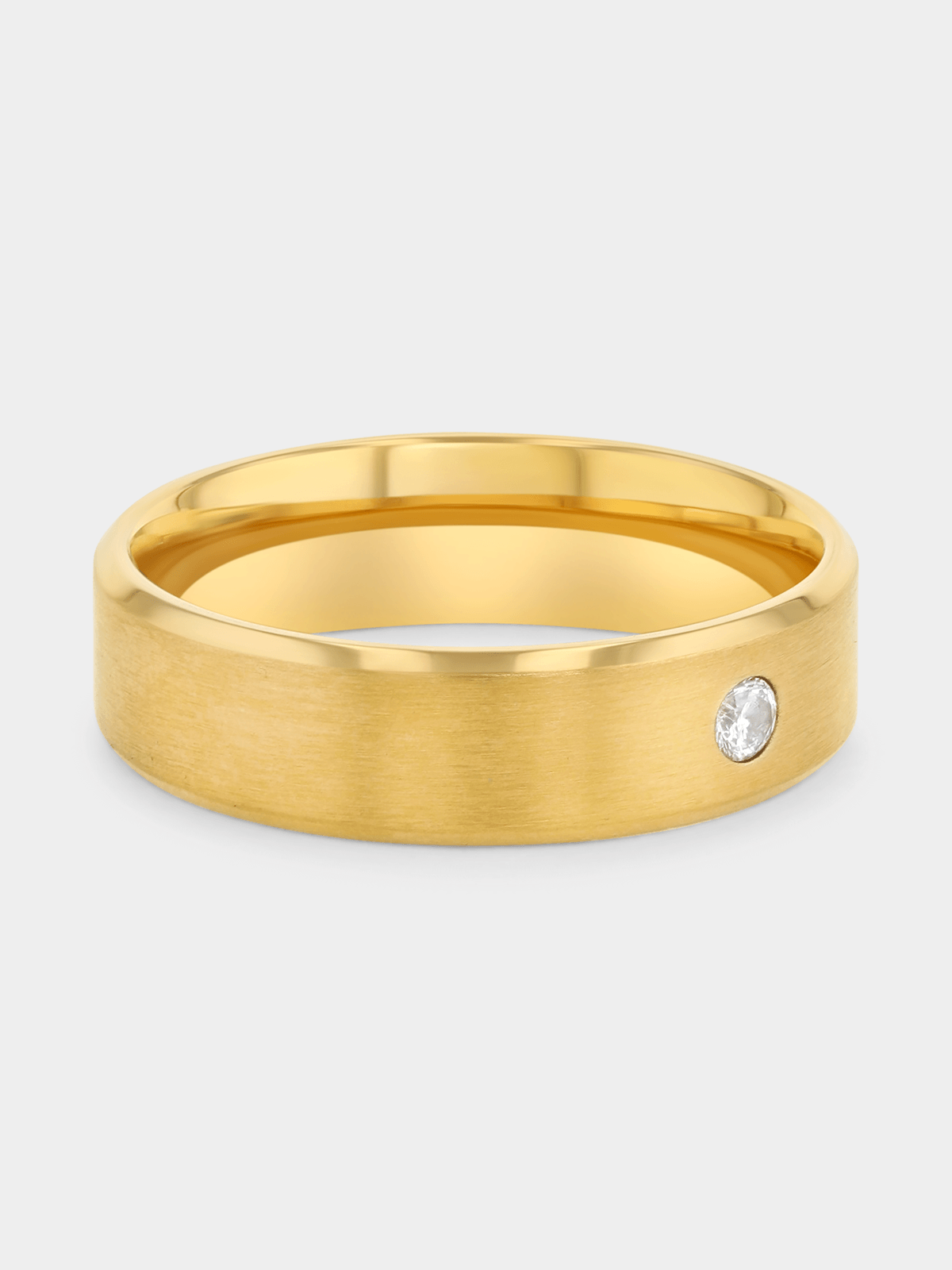 Gold Plated Stainless Steel Cubic Zirconia Solitaire Ring | Bash