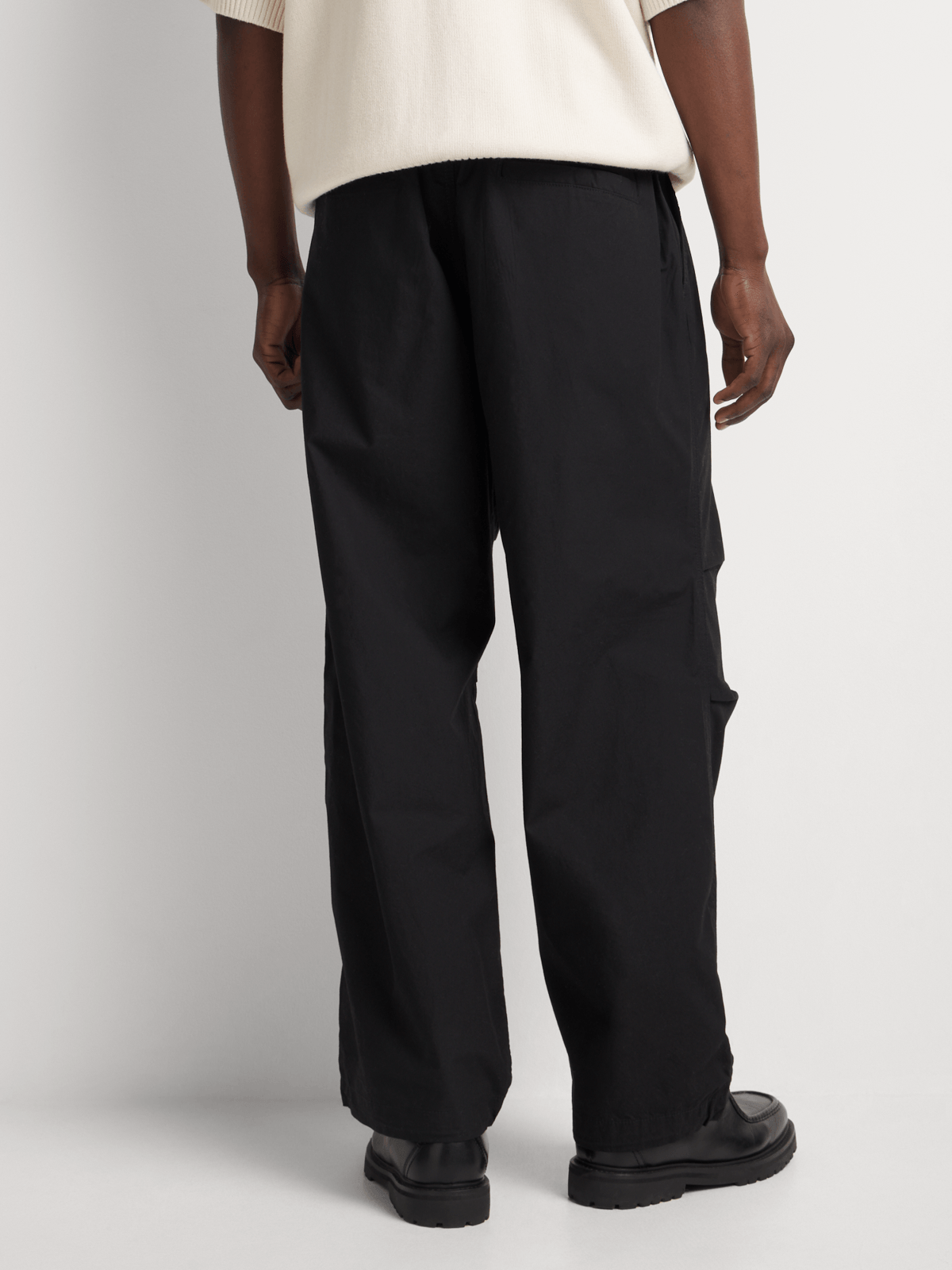 Markham Men's Loose Fit Parachute Black Pants | Bash