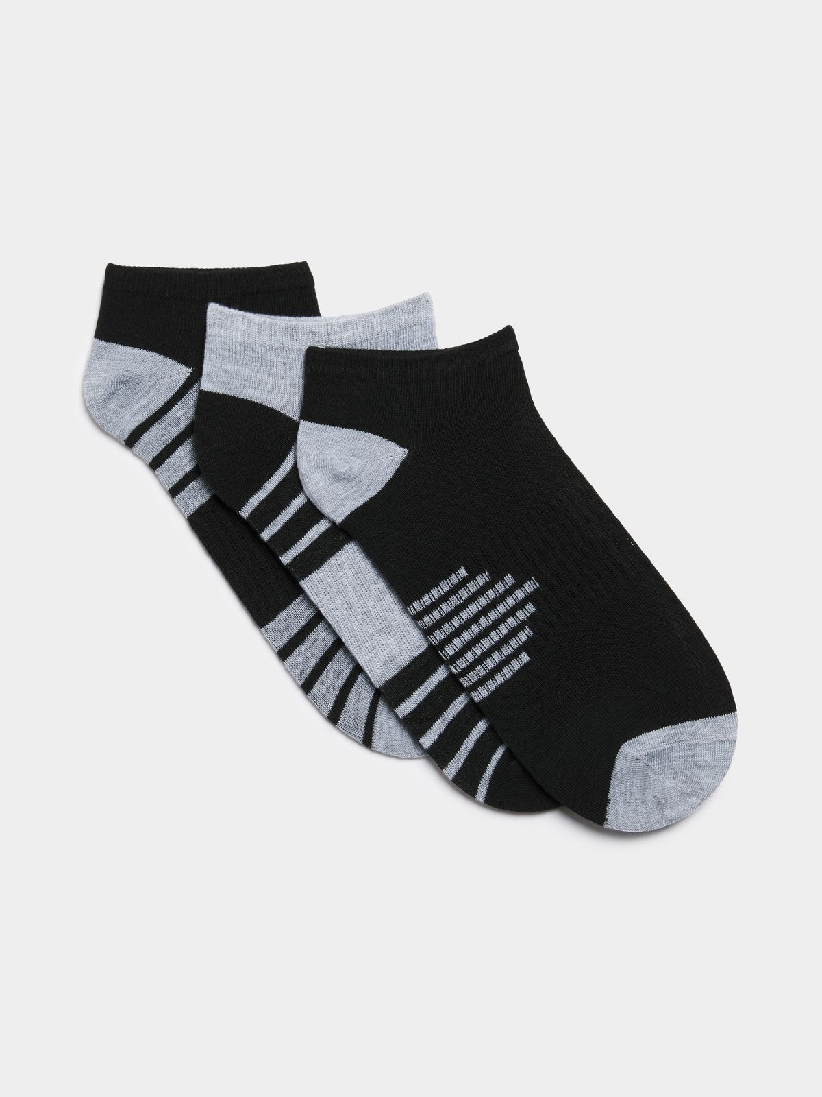 Jet Men's 3 Pack Navy/Grey Lowcut Socks | Bash