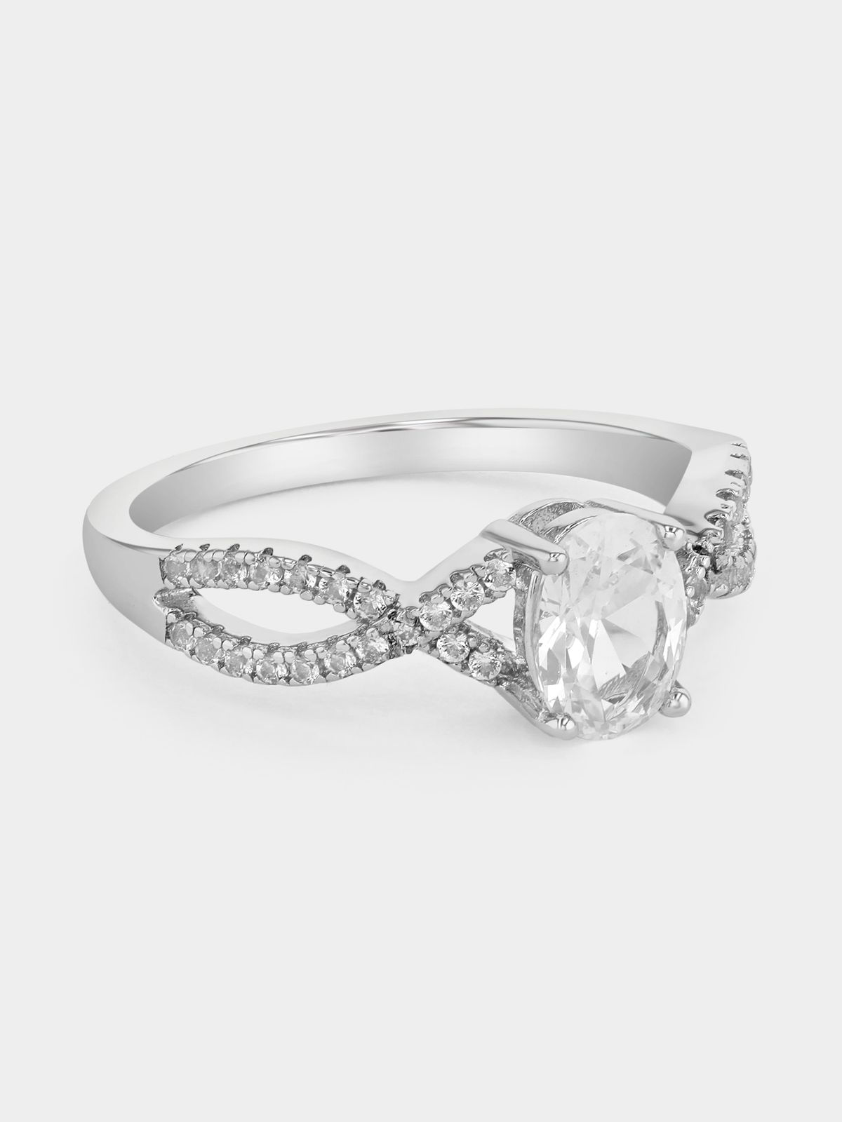 Classic Sterling Silver Fema Oval Twist Ring | Bash