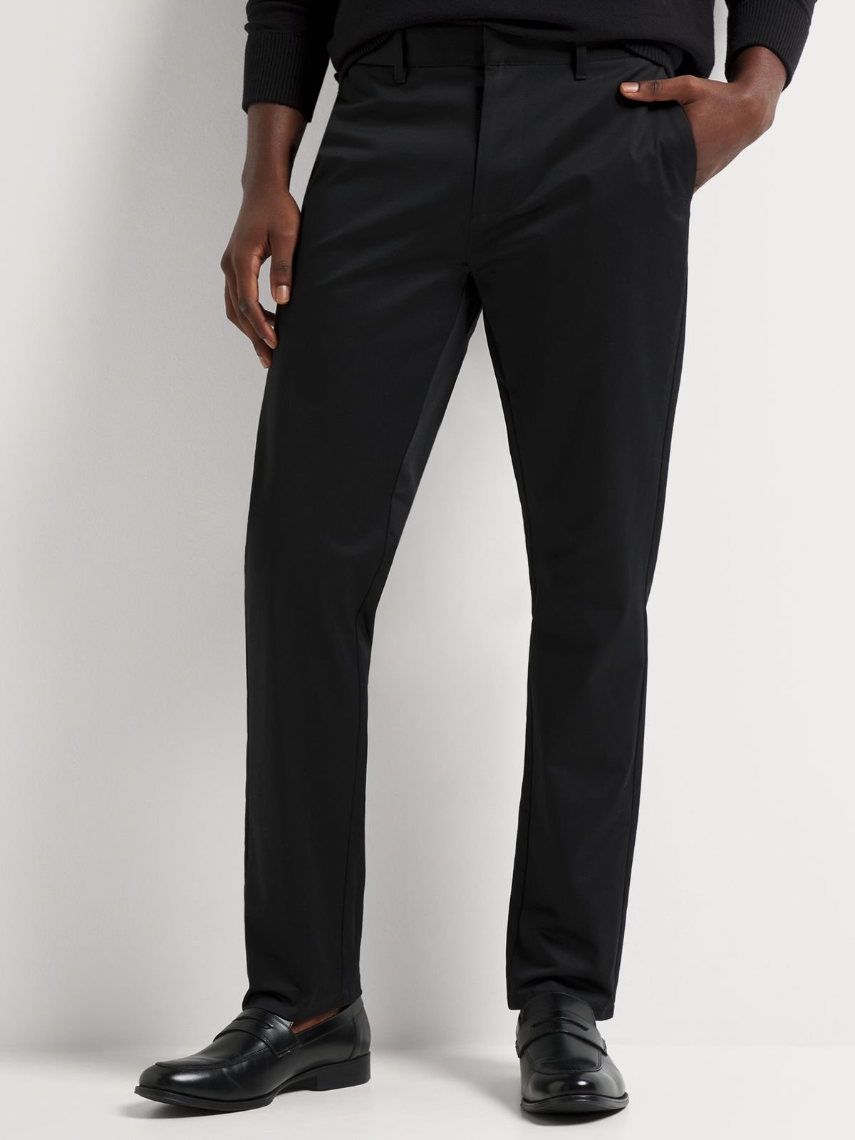 Markham Men's Smart Slim Black Chino | Bash