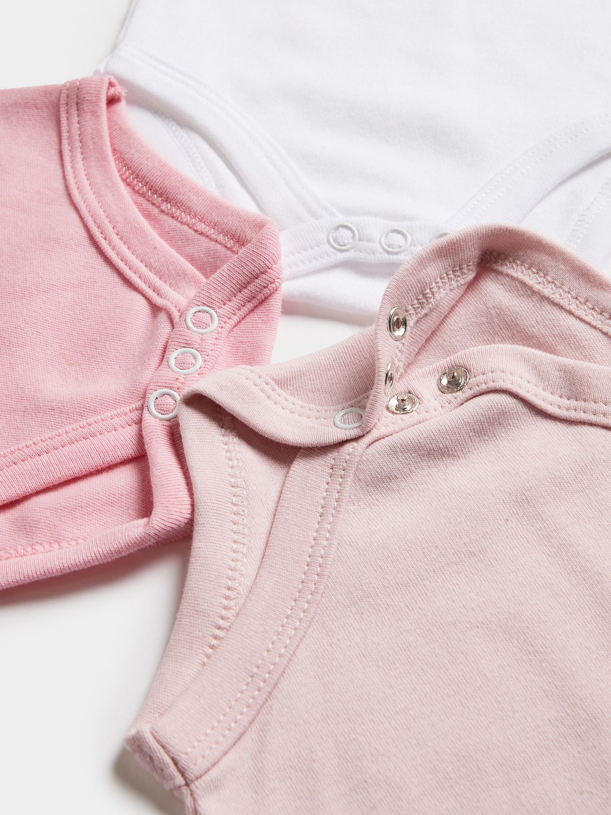 Jet Baby Girl's 3-Pack Light Pink Cotton Core Vests | Bash