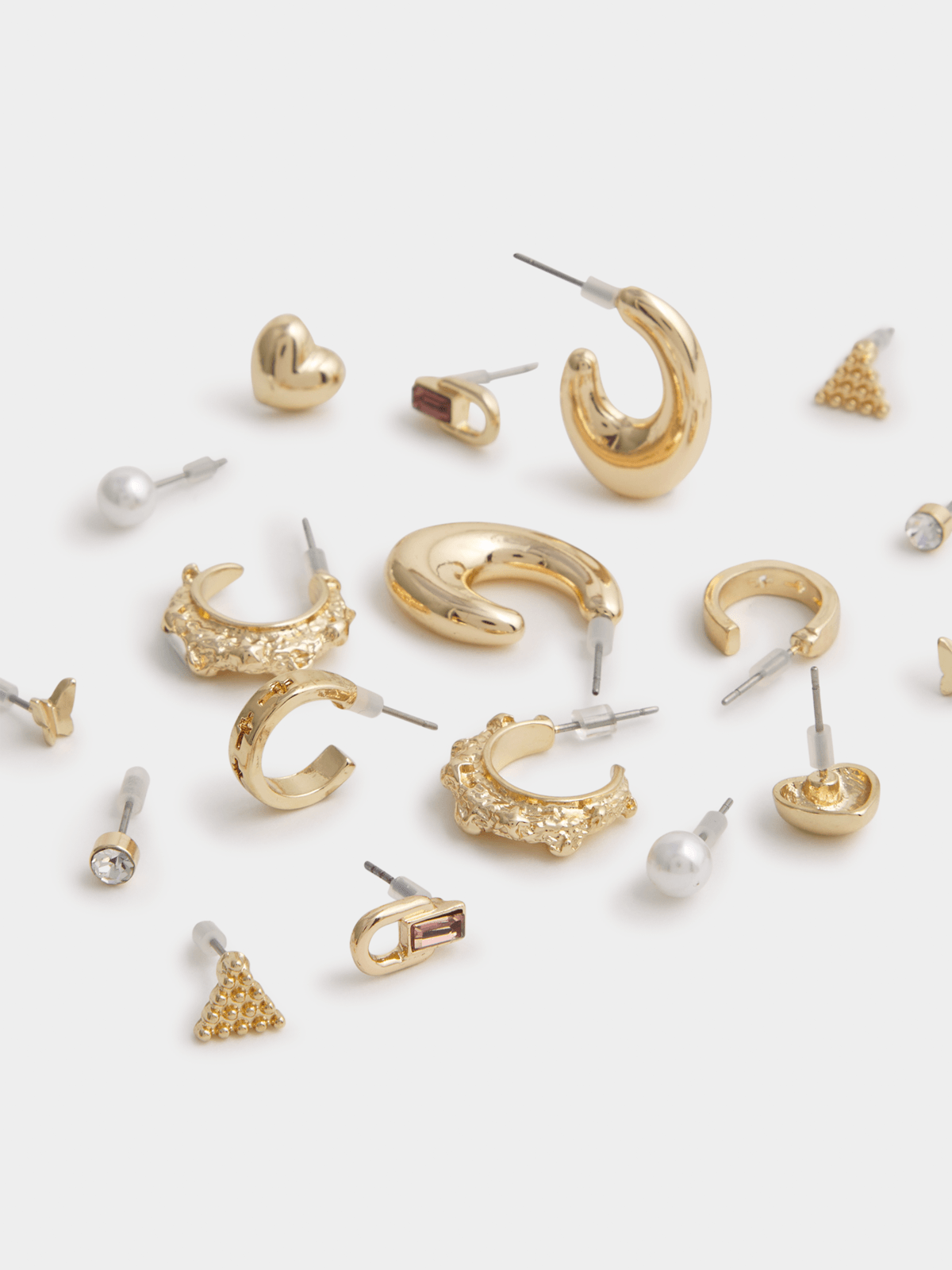 Exact Women's Gold 9-Pack Earrings Set | Bash