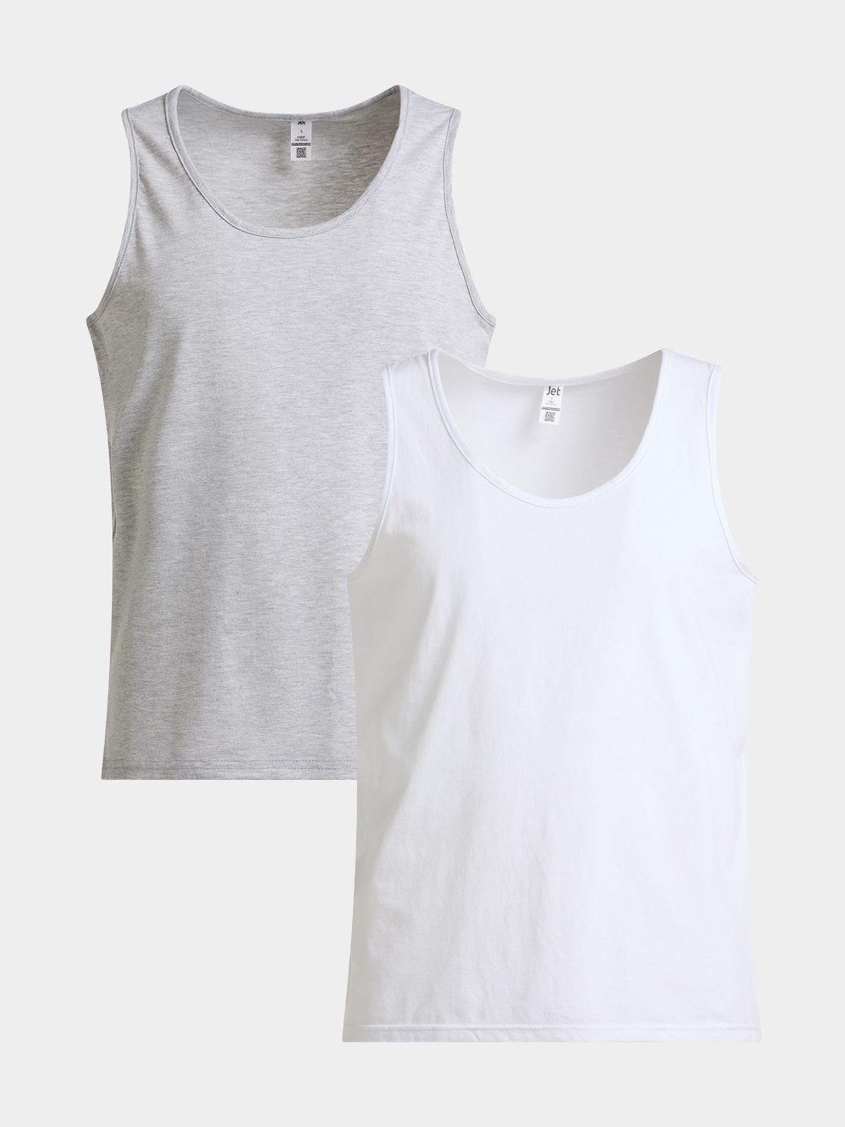 Jet Men's White/Grey 2 Pack Vest | Bash