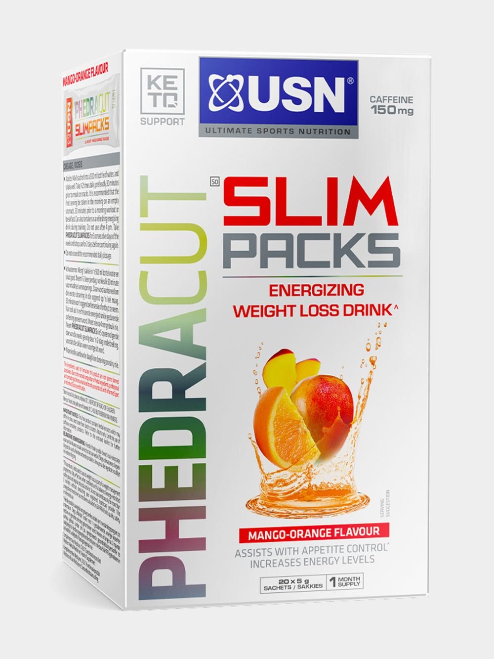 USN Phedra Cut 20 Mango Slimpacks | Bash