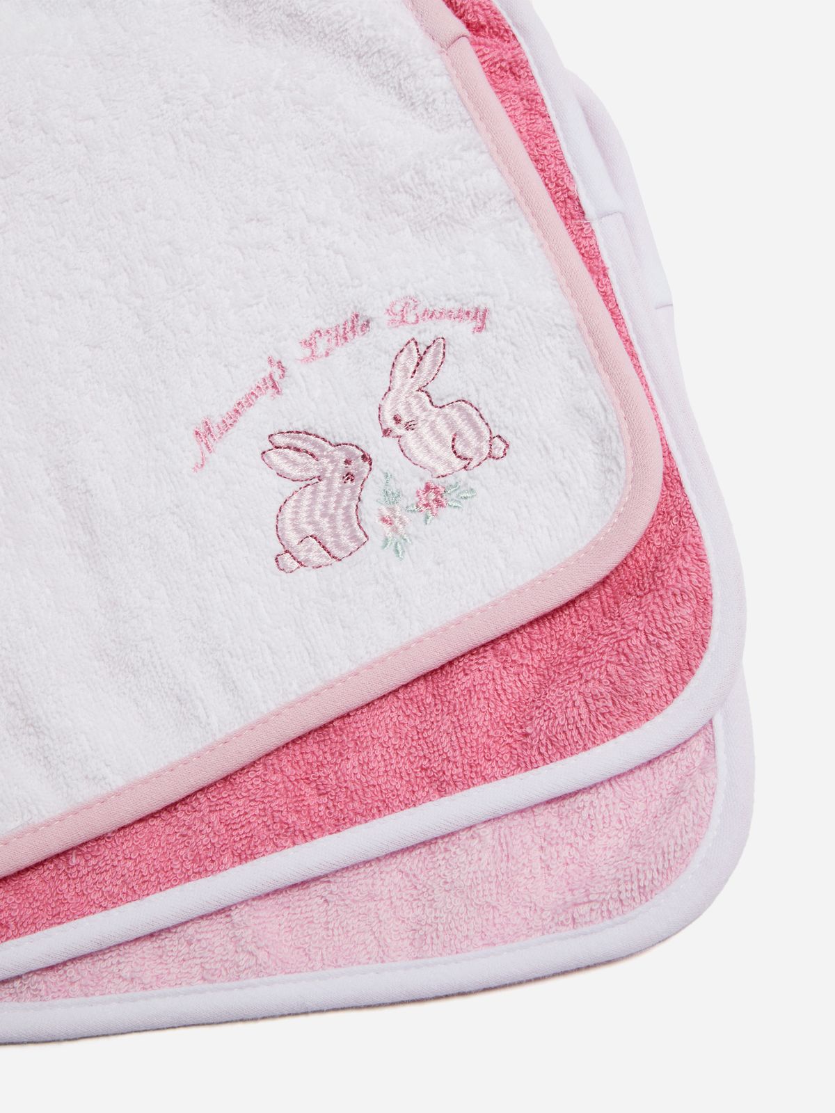 Jet Infant Girls 3 Pack Pink Bunny Face Cloths | Bash