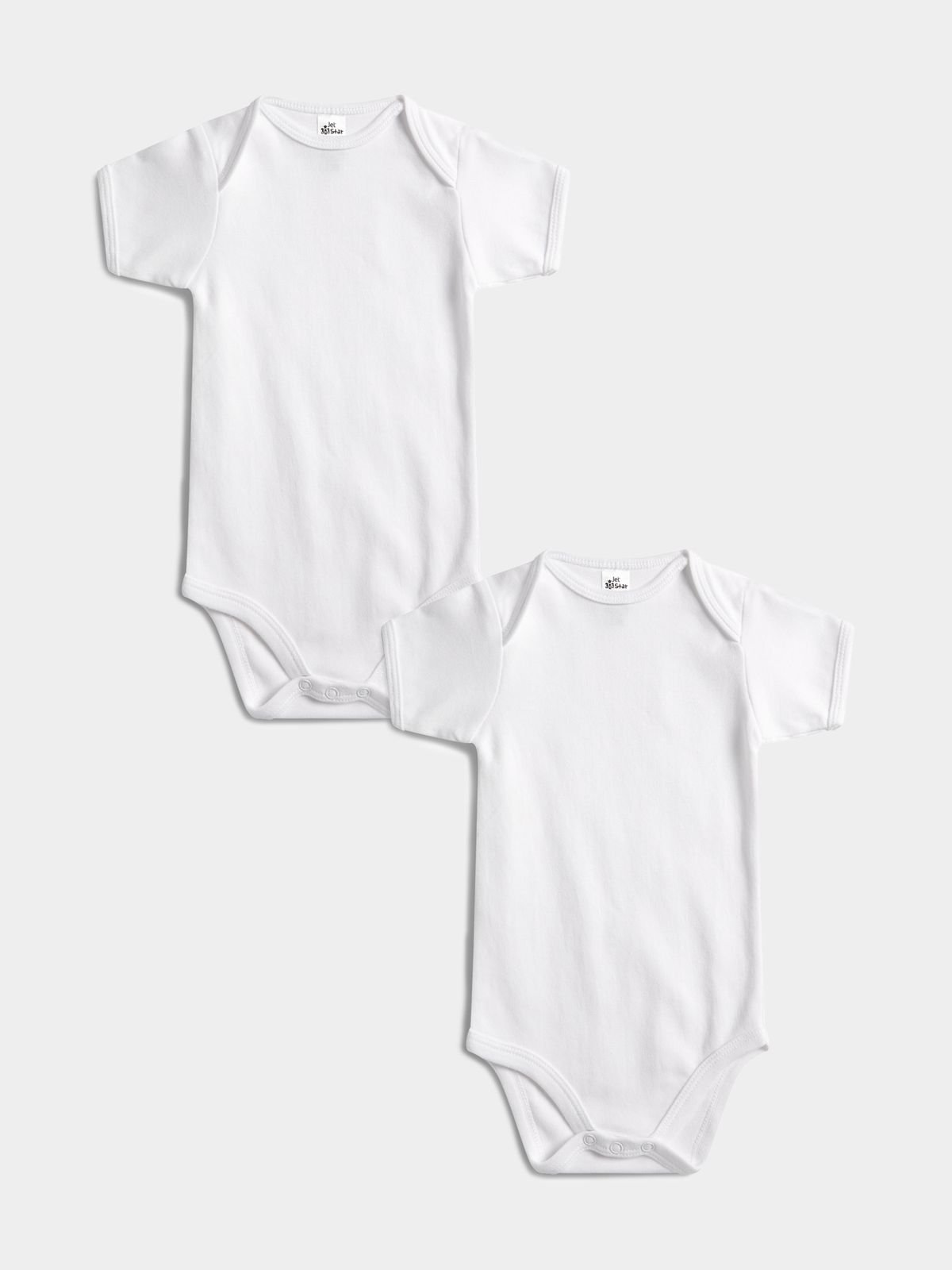 Jet Baby White Short Sleeve 2 Pack Bodysuit | Bash
