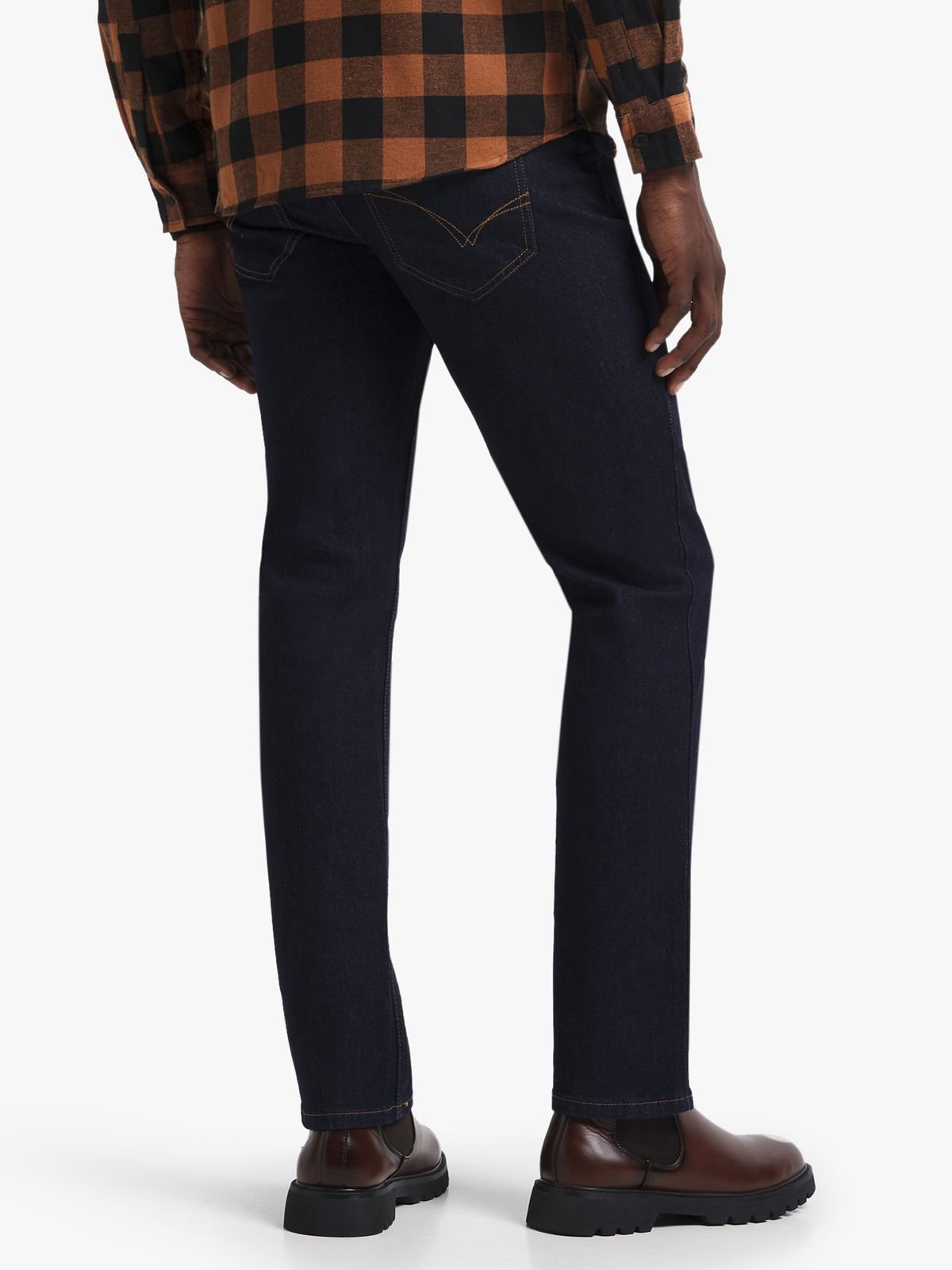 Jet Men's DD Raw Look Straight Leg Denim Jeans Black/Blue | Bash