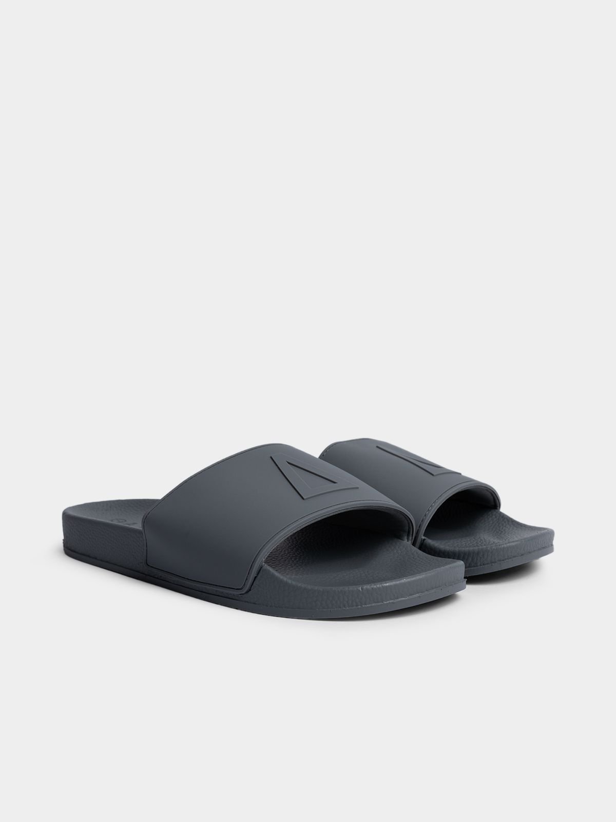 APX Embossed Grey Pool Slides | Bash