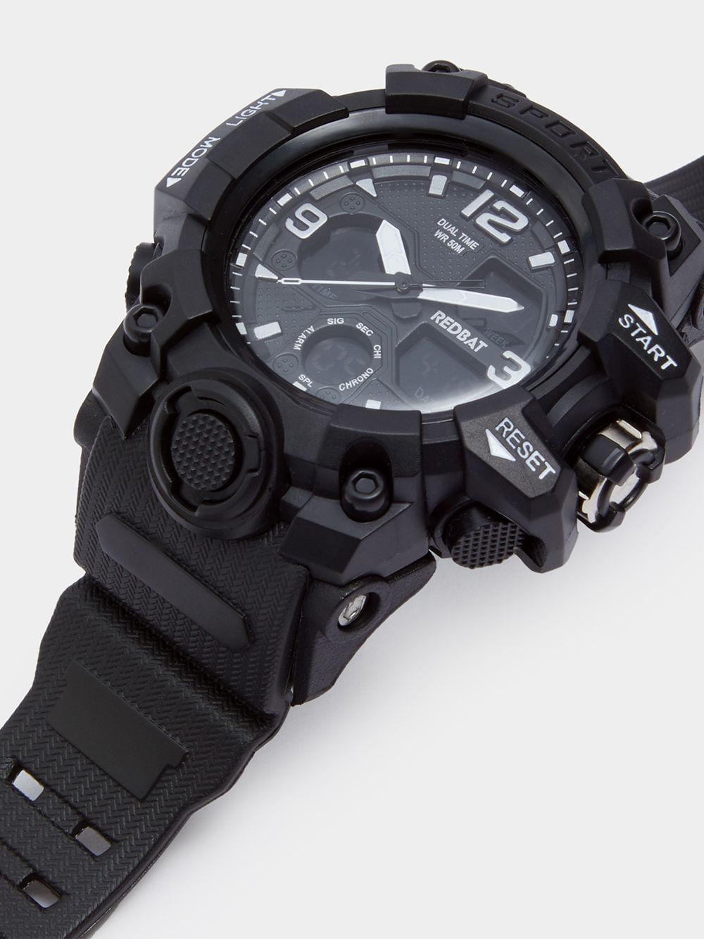 Redbat Chunky Rubber Black Sports Watch | Bash