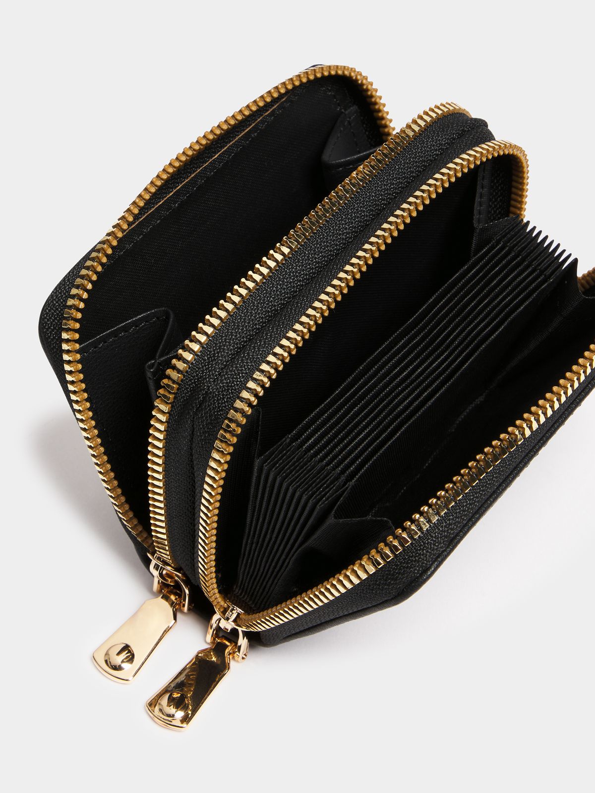 Exact Women's Black Double Zip Around Mini Purse | Bash