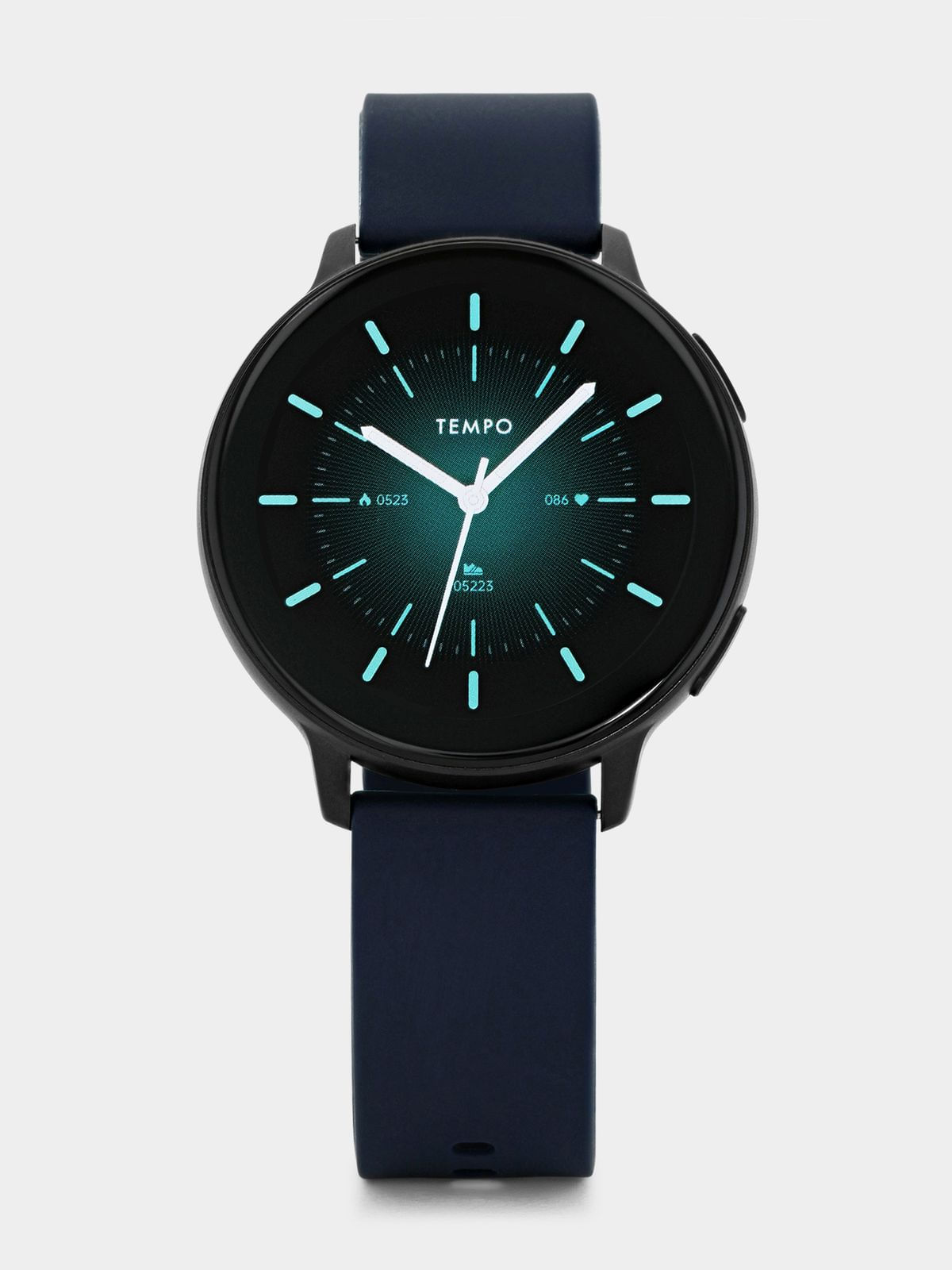 Tempo Pulse 9.0 Black Plated Blue Silicone Smart Watch | Bash