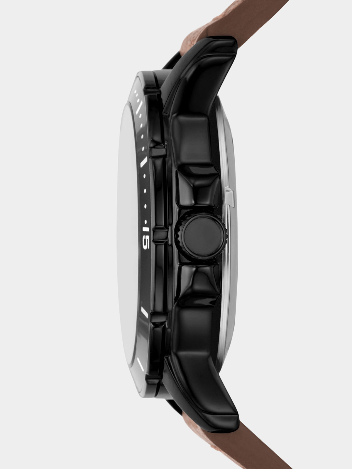 Relic By Fossil Brenton Black Plated Automatic Brown Leather Watch | Bash