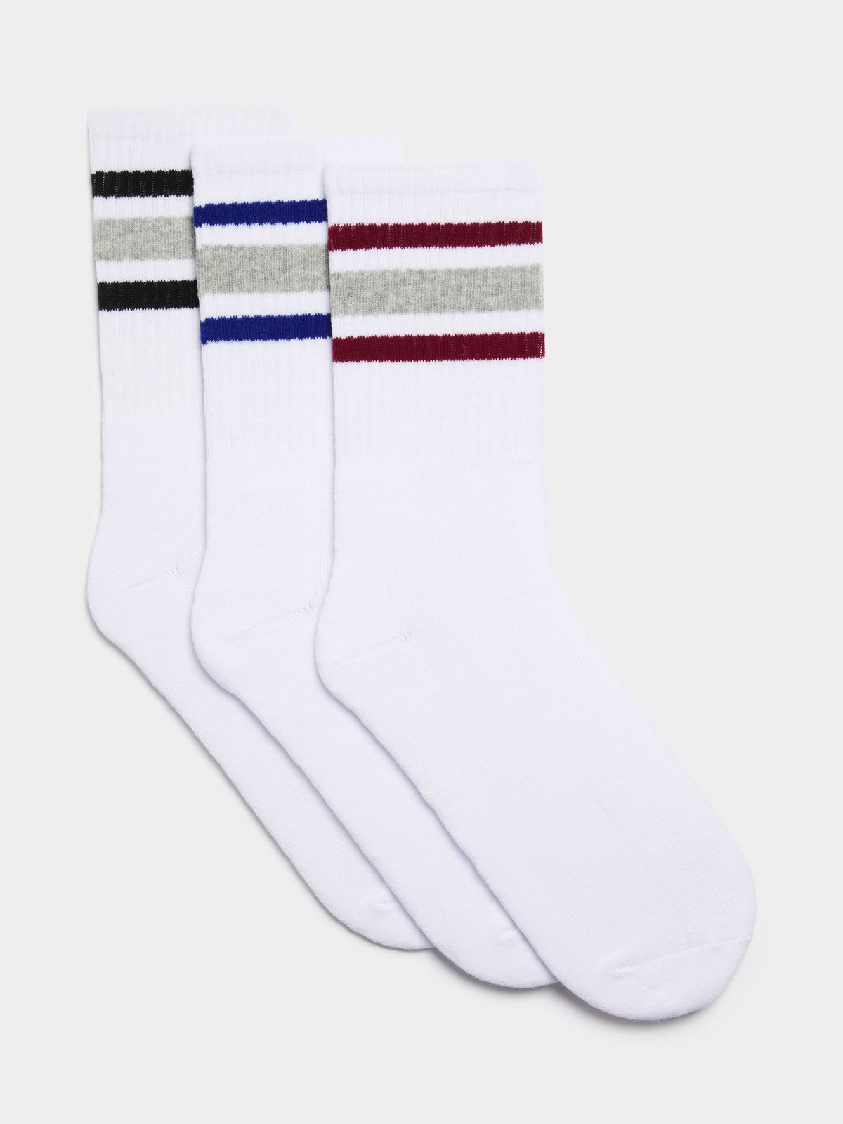 Jet Men's 3 Pack Sport Socks in White | Bash
