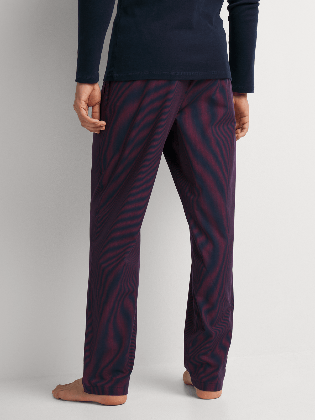 Markham Men's Striped Navy/Burgundy Sleepwear Pants | Bash