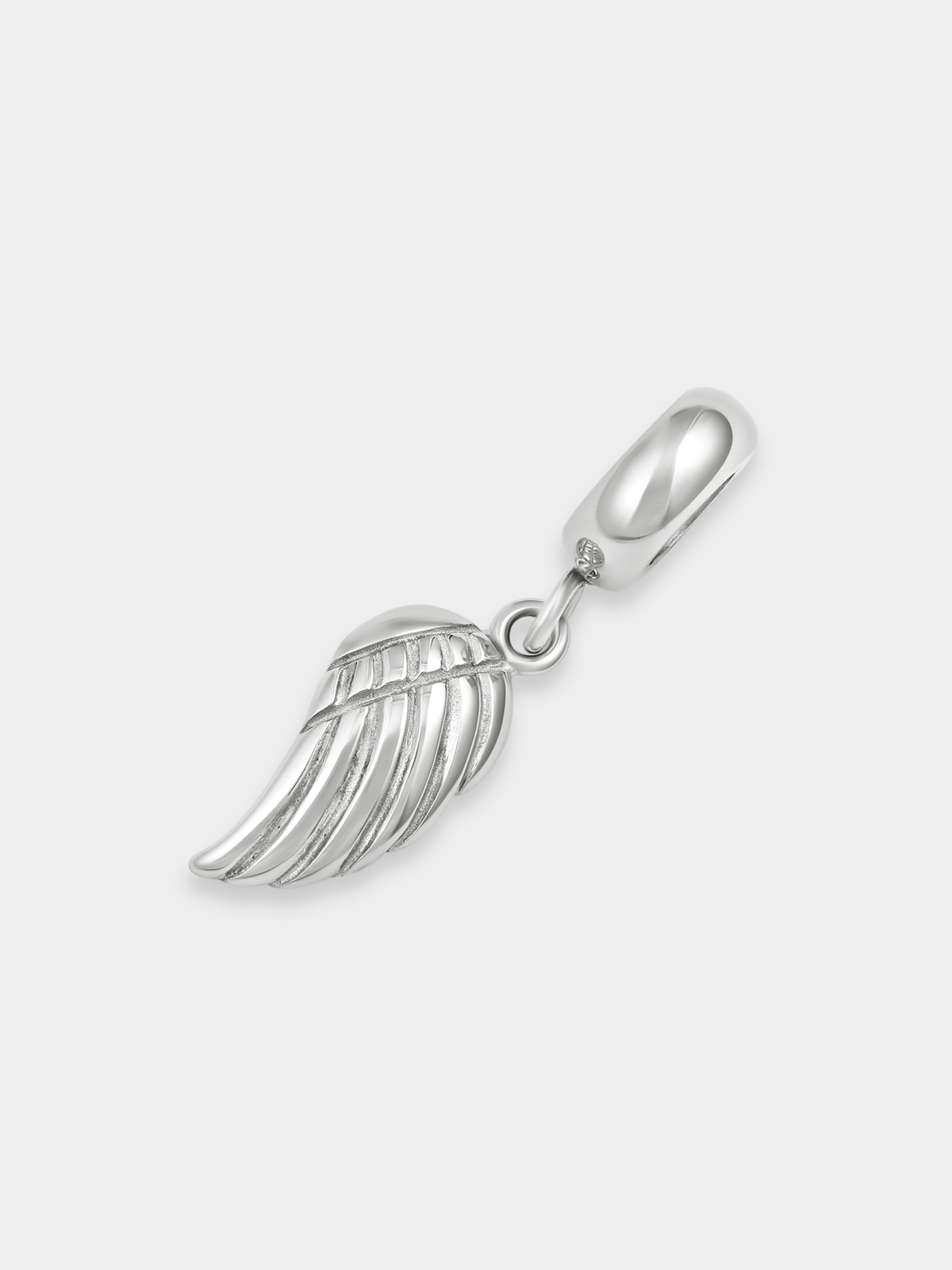 Tempo Jewellery Silver Plated Cubic Zirconia Angel Wing Charm | Bash