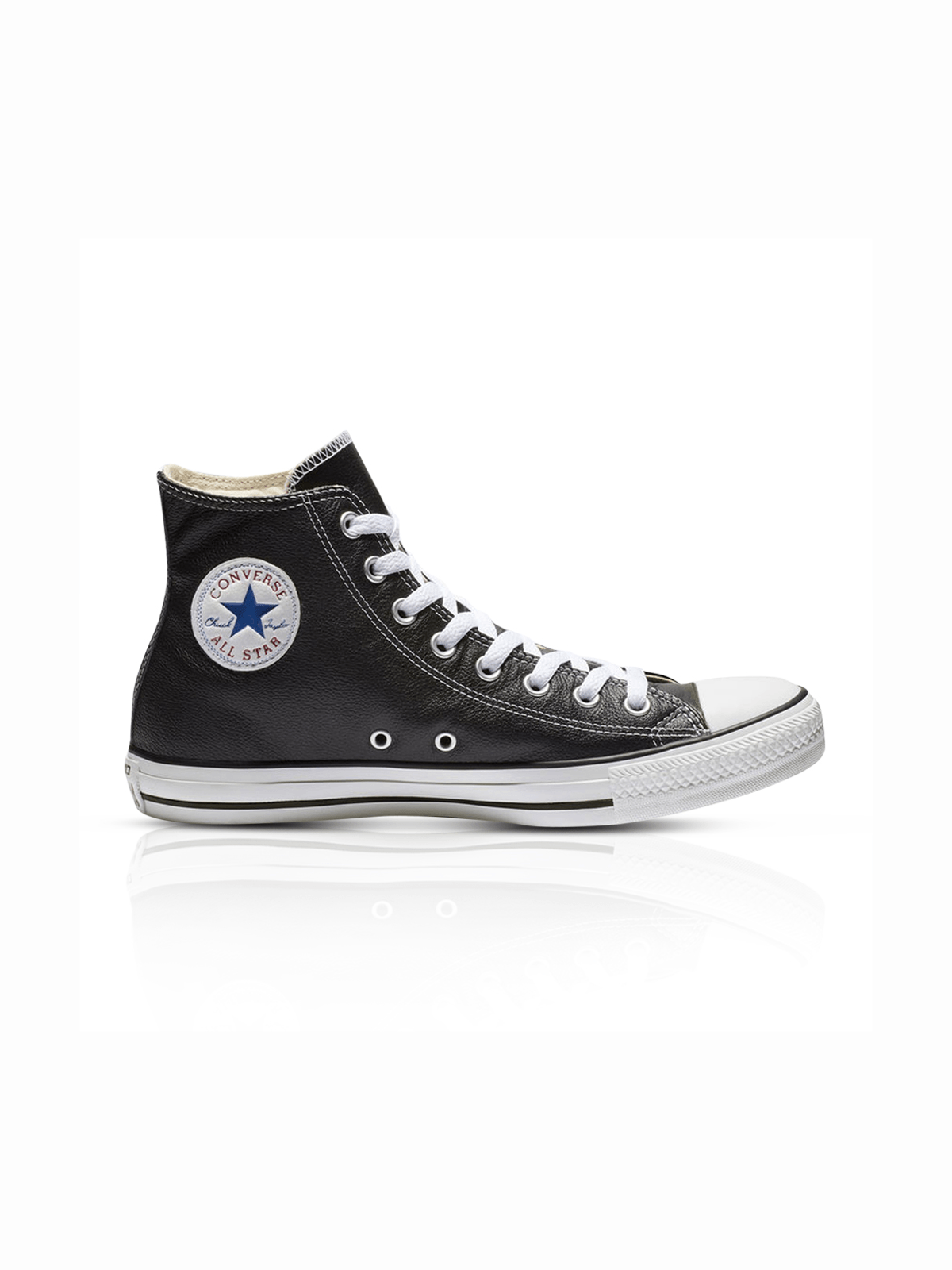 Converse Men's Chuck Taylor All Star High Leather Black Sneaker | Bash