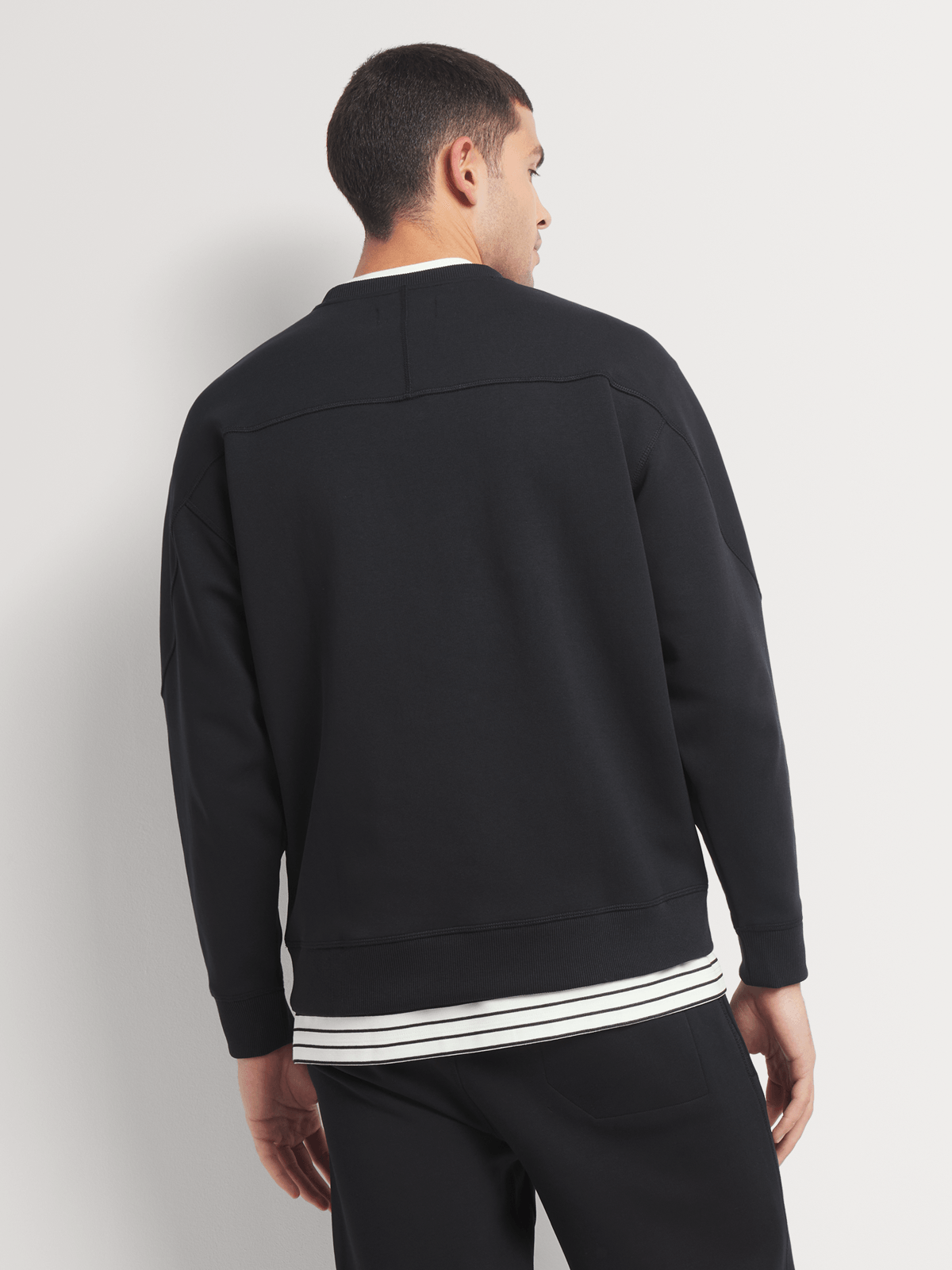 Fabiani Men's Black Co-ord Crew Neck | Bash