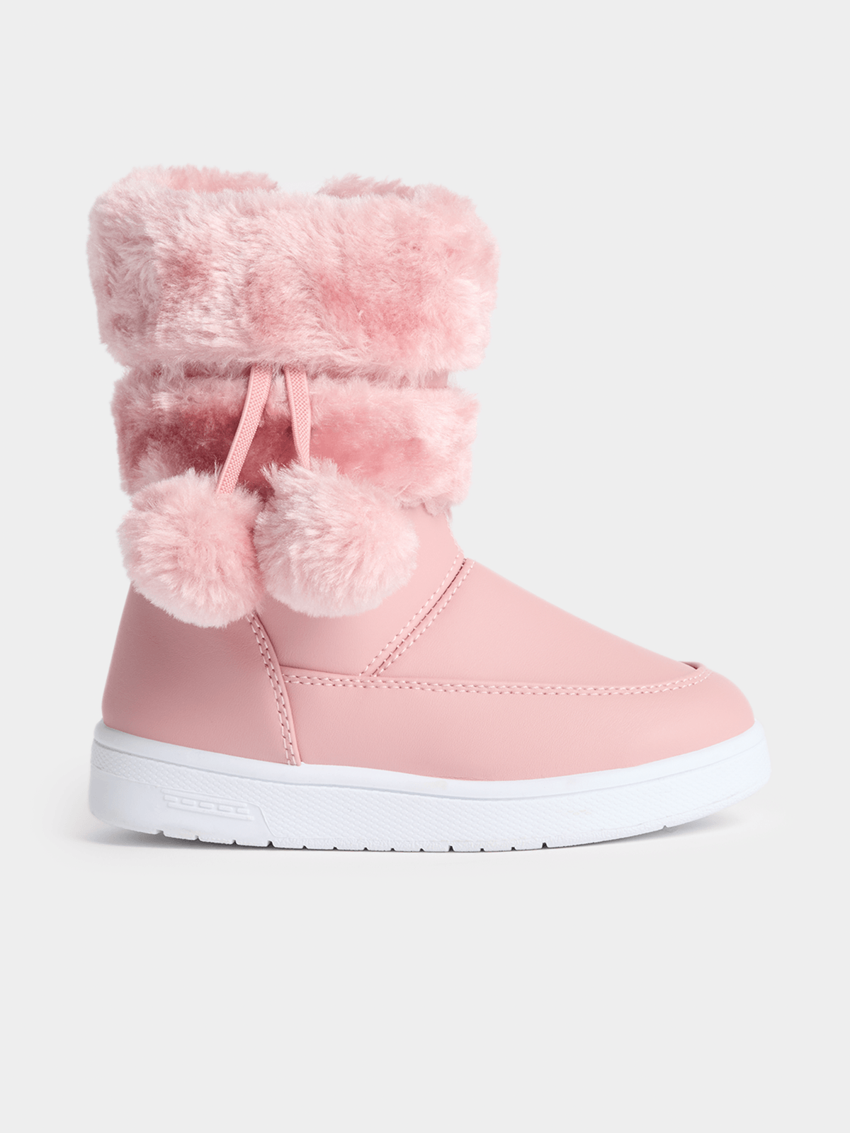 Older Girl's Pink Snow Boots With Pom Poms | Bash