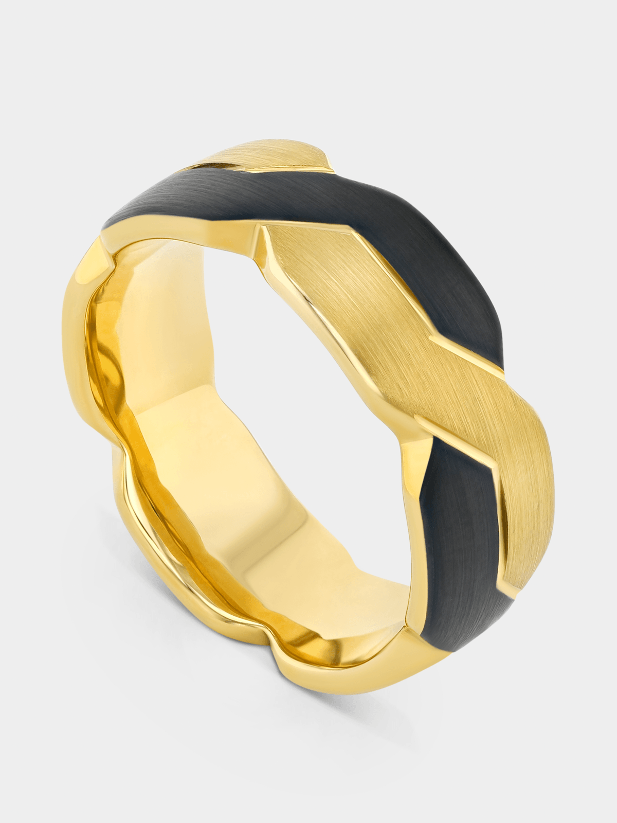 Tungsten 2-Tone Interlock Ring | Bash