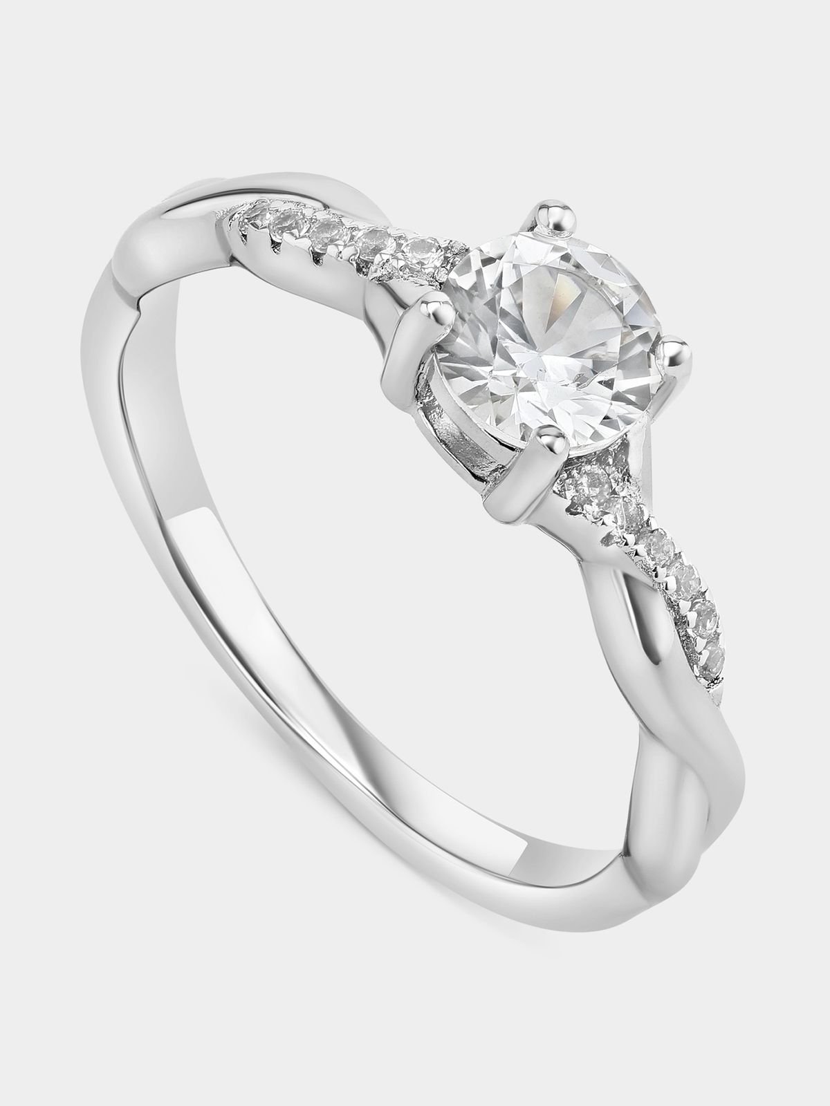 Classic Sterling Silver Sapphire Soli Twist Ring | Bash