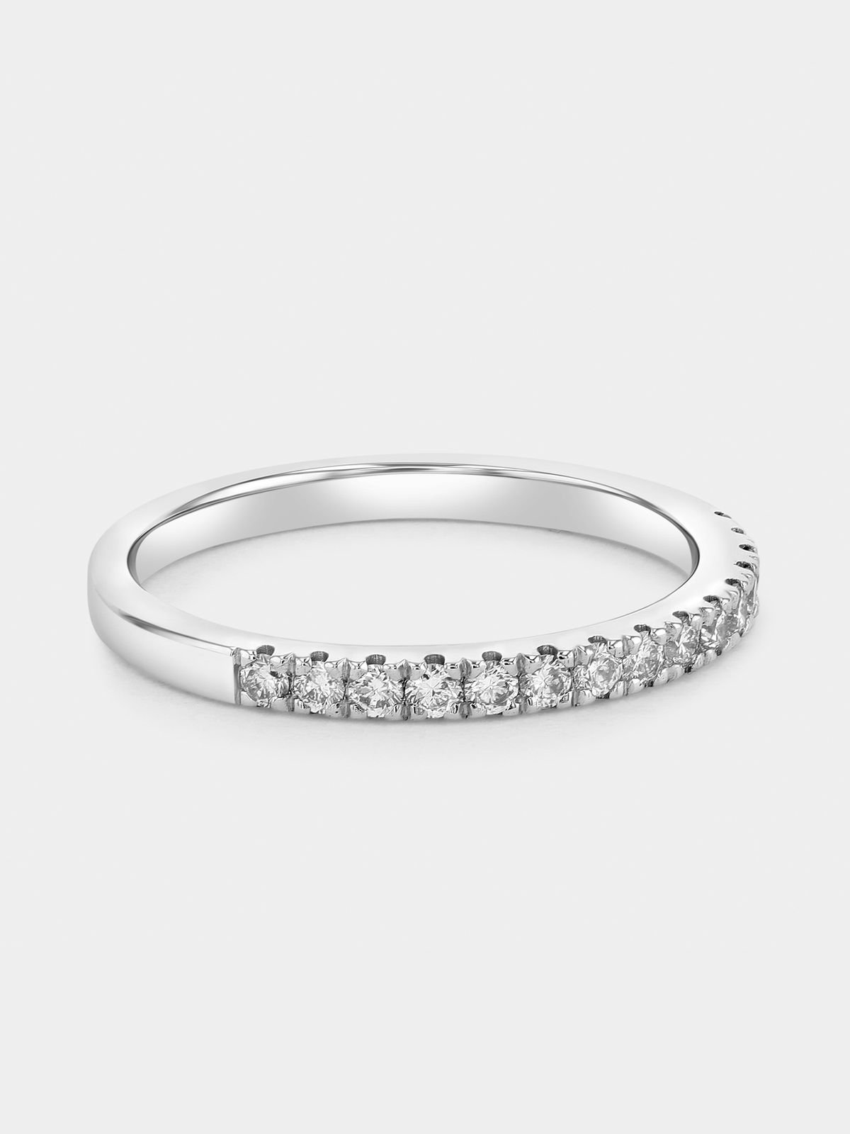 White Gold 0.25ct Lab Grown Diamond Pavé Anniversary Ring | Bash