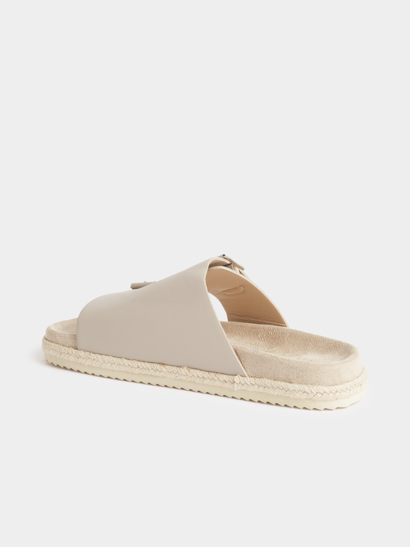 Markham Men's Double Buckle Beige Sandals | Bash