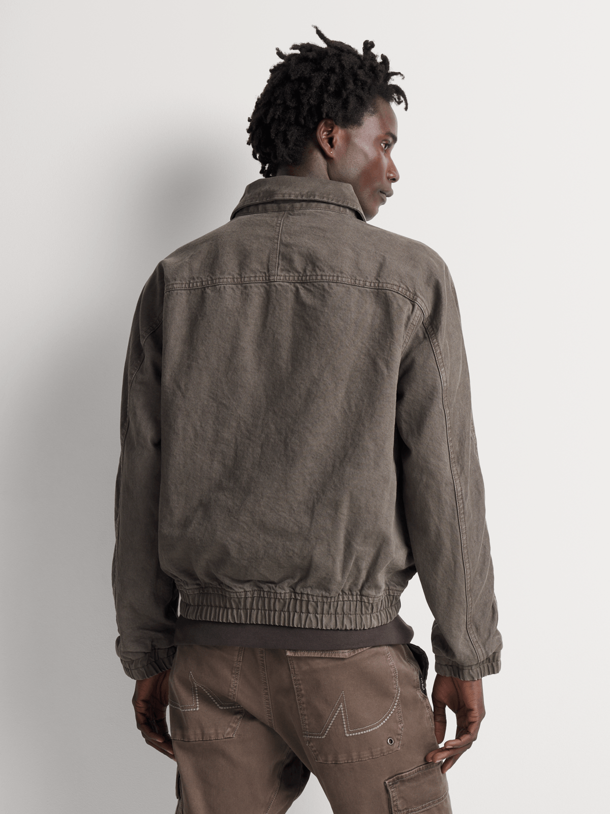 Relay Jeans Men's Padded Denim Brown Bomber Jacket | Bash