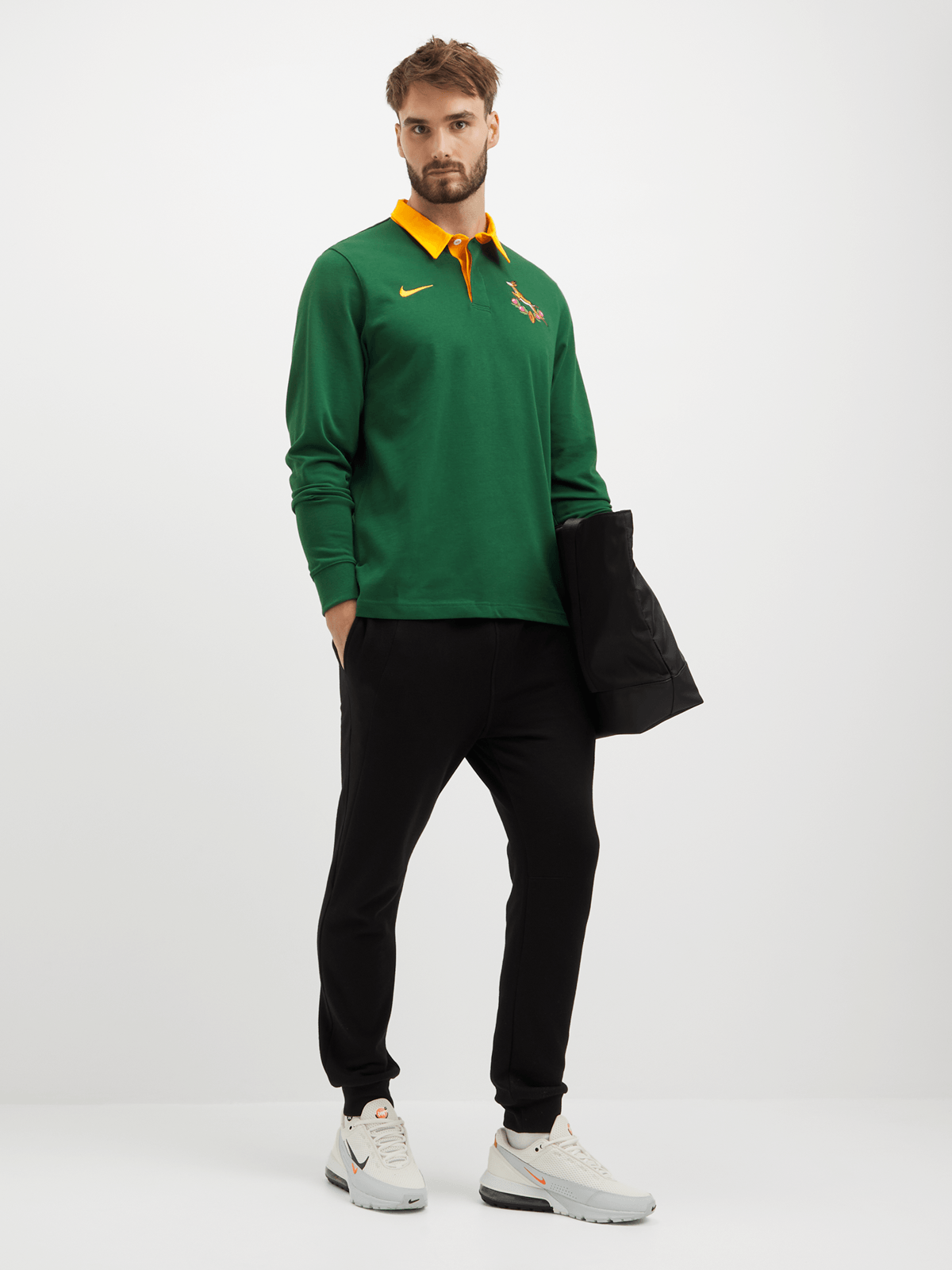 Nike Mens Springboks Heritage Long Sleeve Green Jersey | Bash