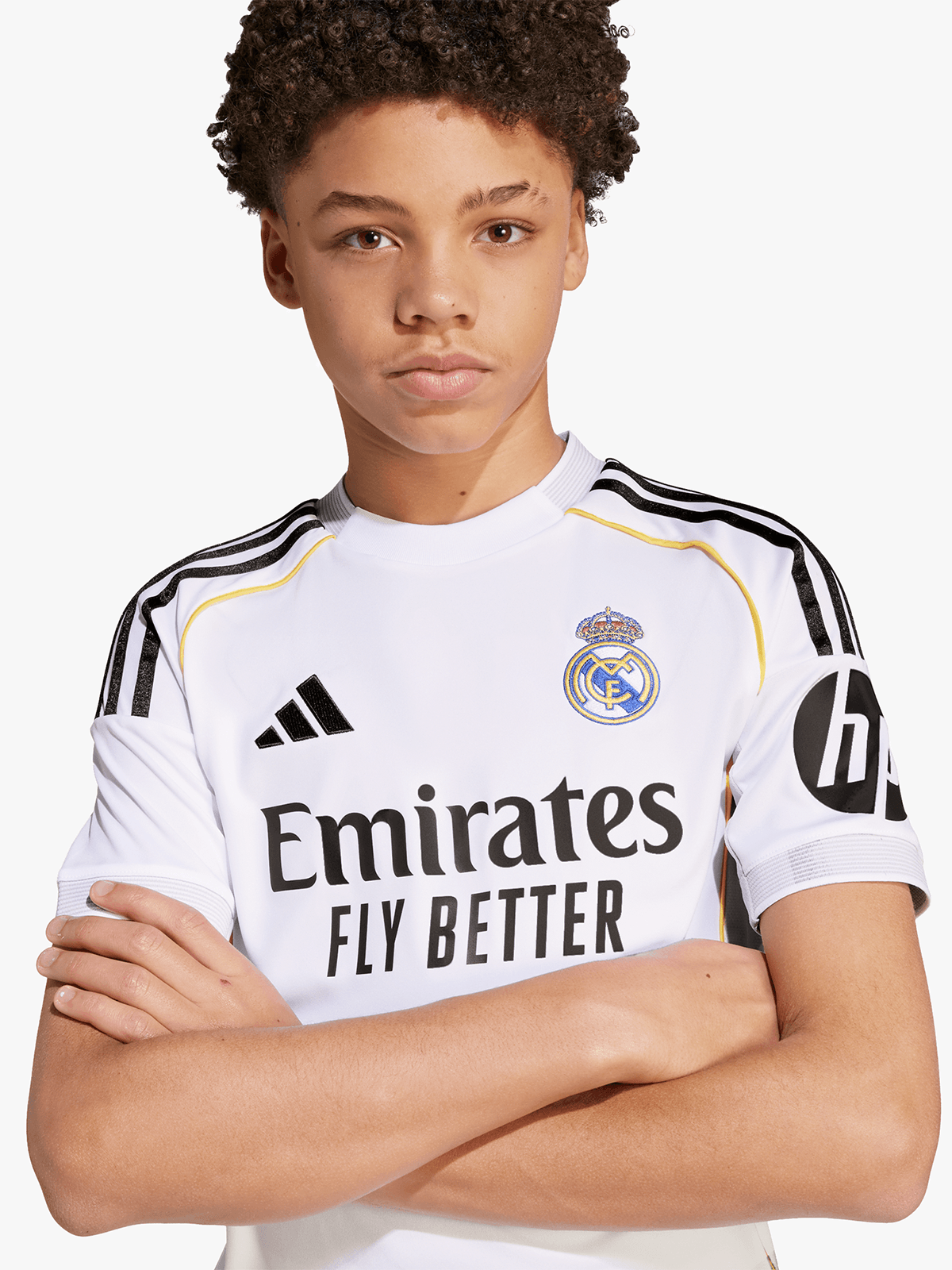 adidas Youth Real Madrid Home 25/26 White Stadium Jersey | Bash