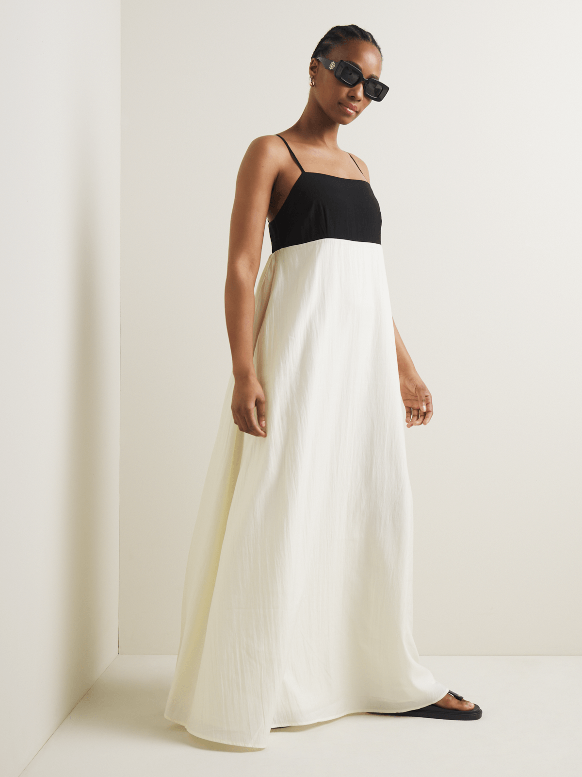 Women's Iconography Contrast Strappy Empire Maxi Dress | Bash