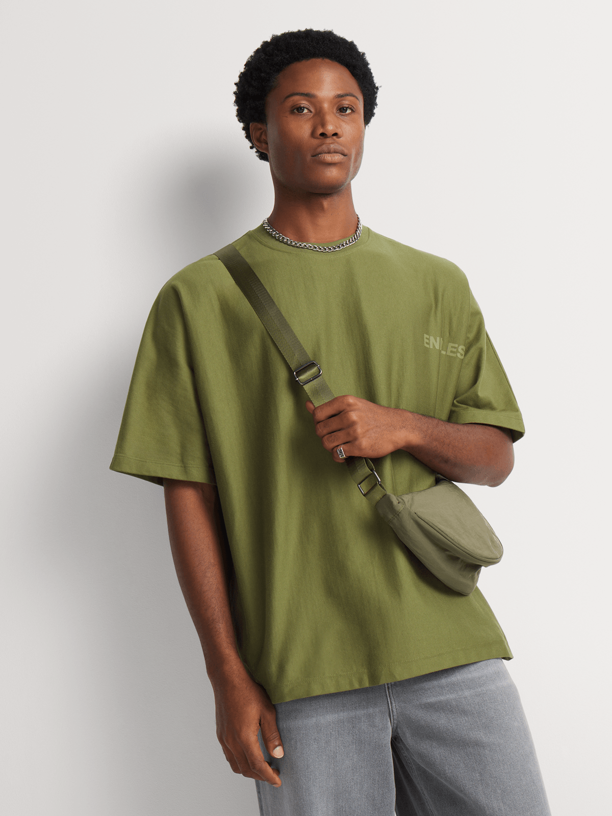 Markham Men's Boxy Green Graphic T-Shirt | Bash
